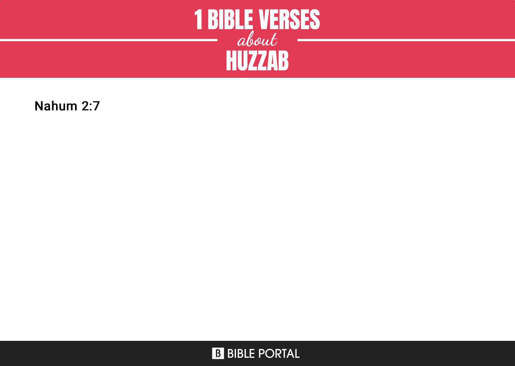 1 Bible Verses about Huzzab