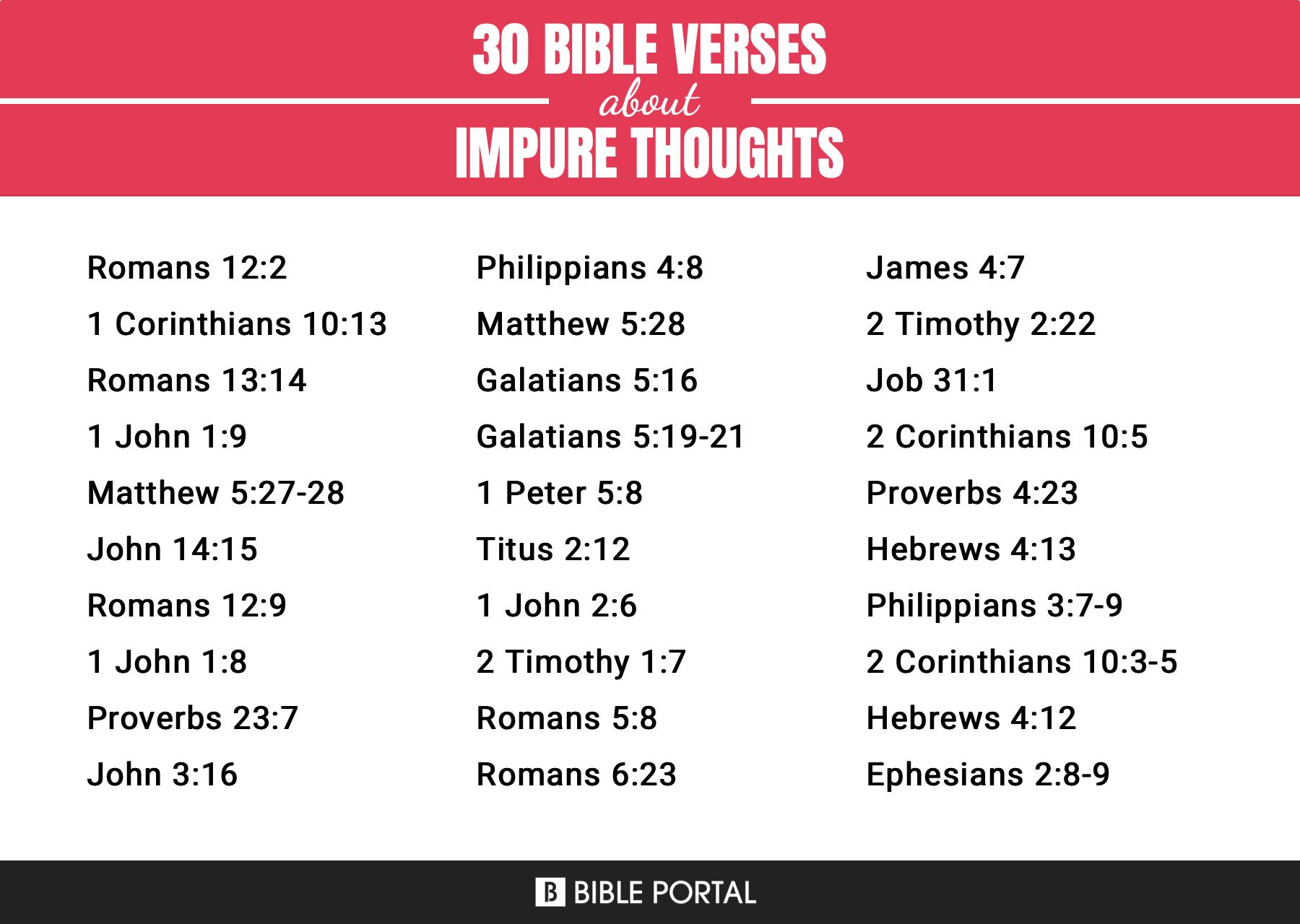 107 Bible Verses about Impure Thoughts