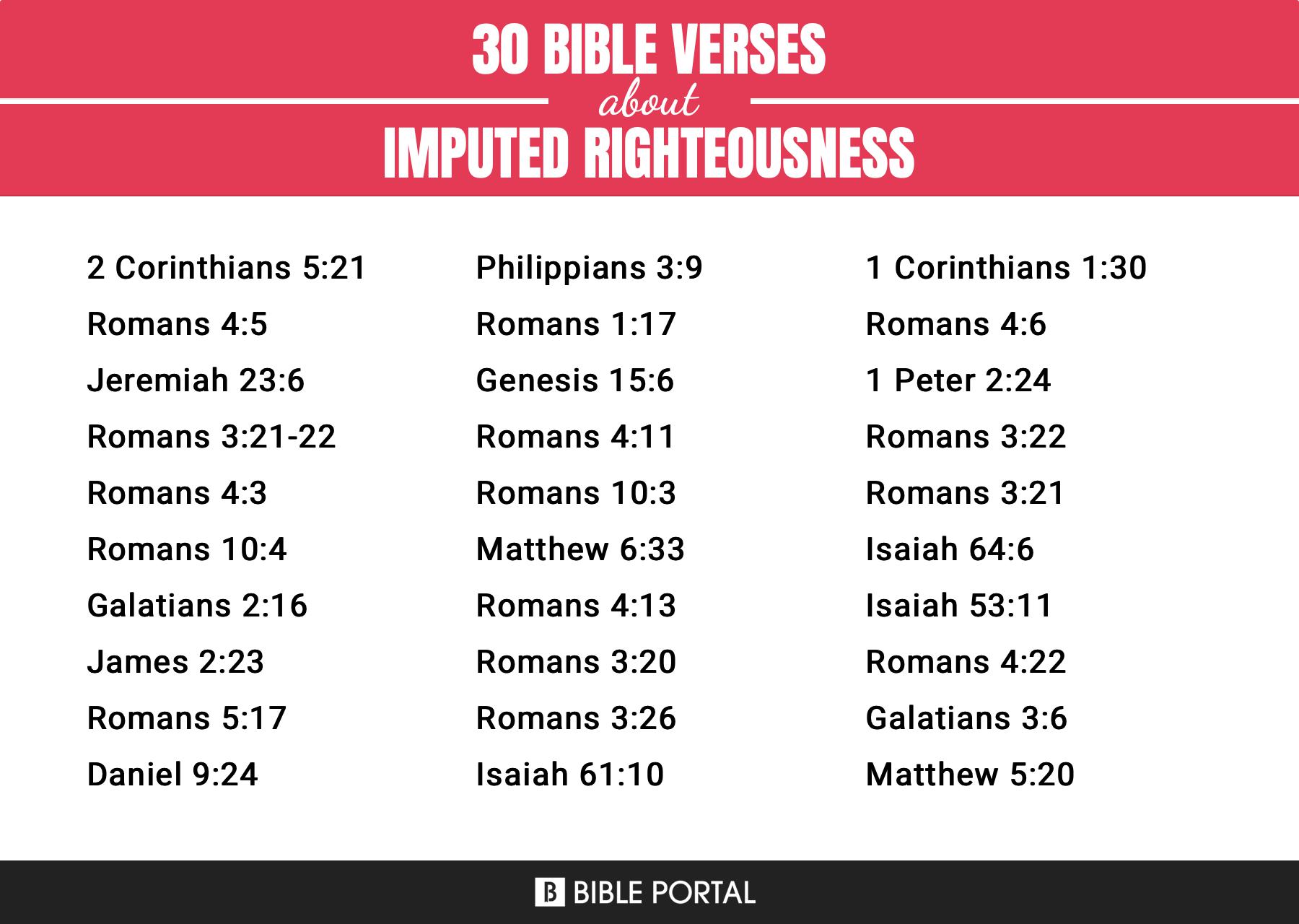 317 Bible Verses about Imputed Righteousness