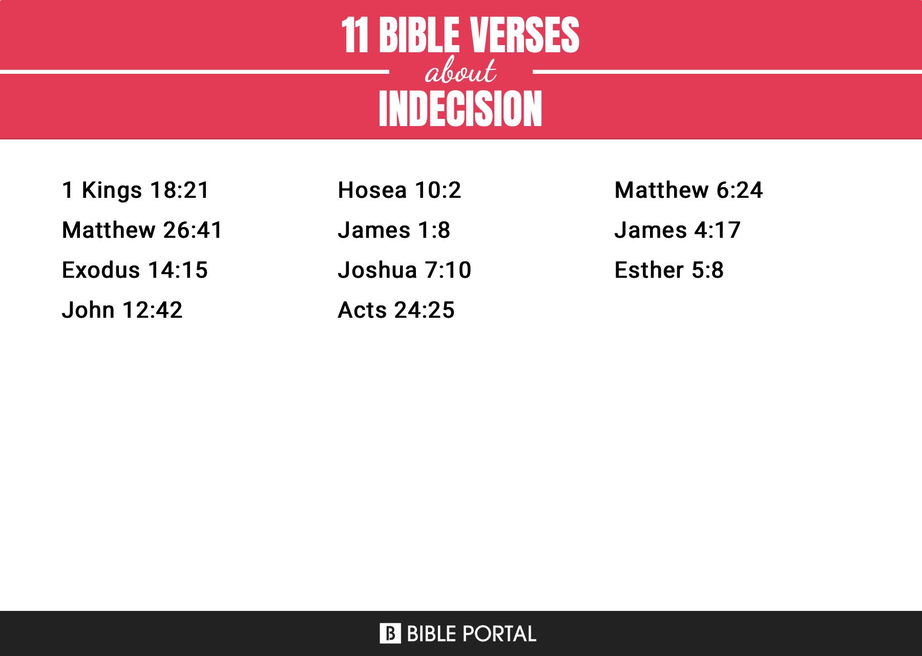 11 Bible Verses about Indecision