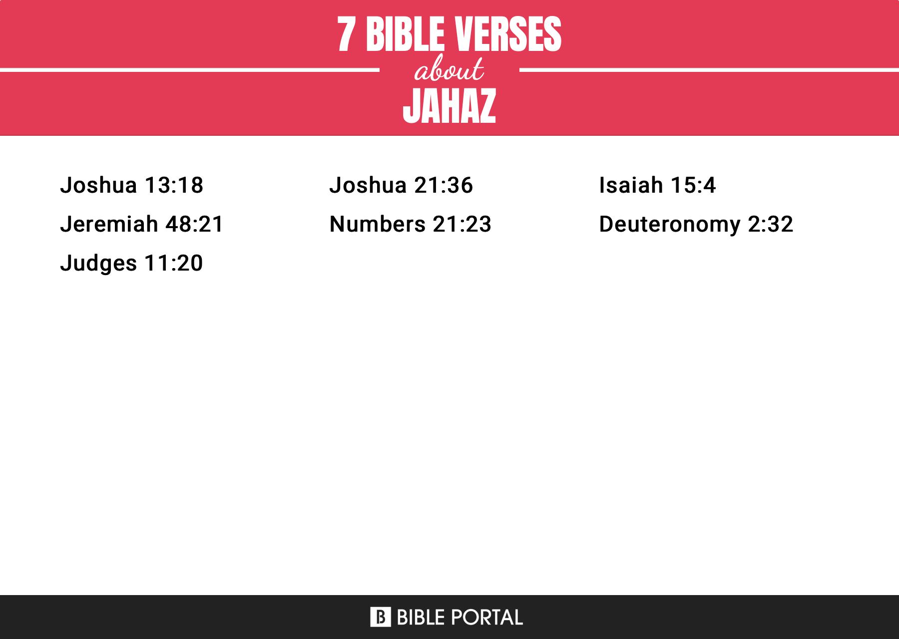 7 Bible Verses about Jahaz?