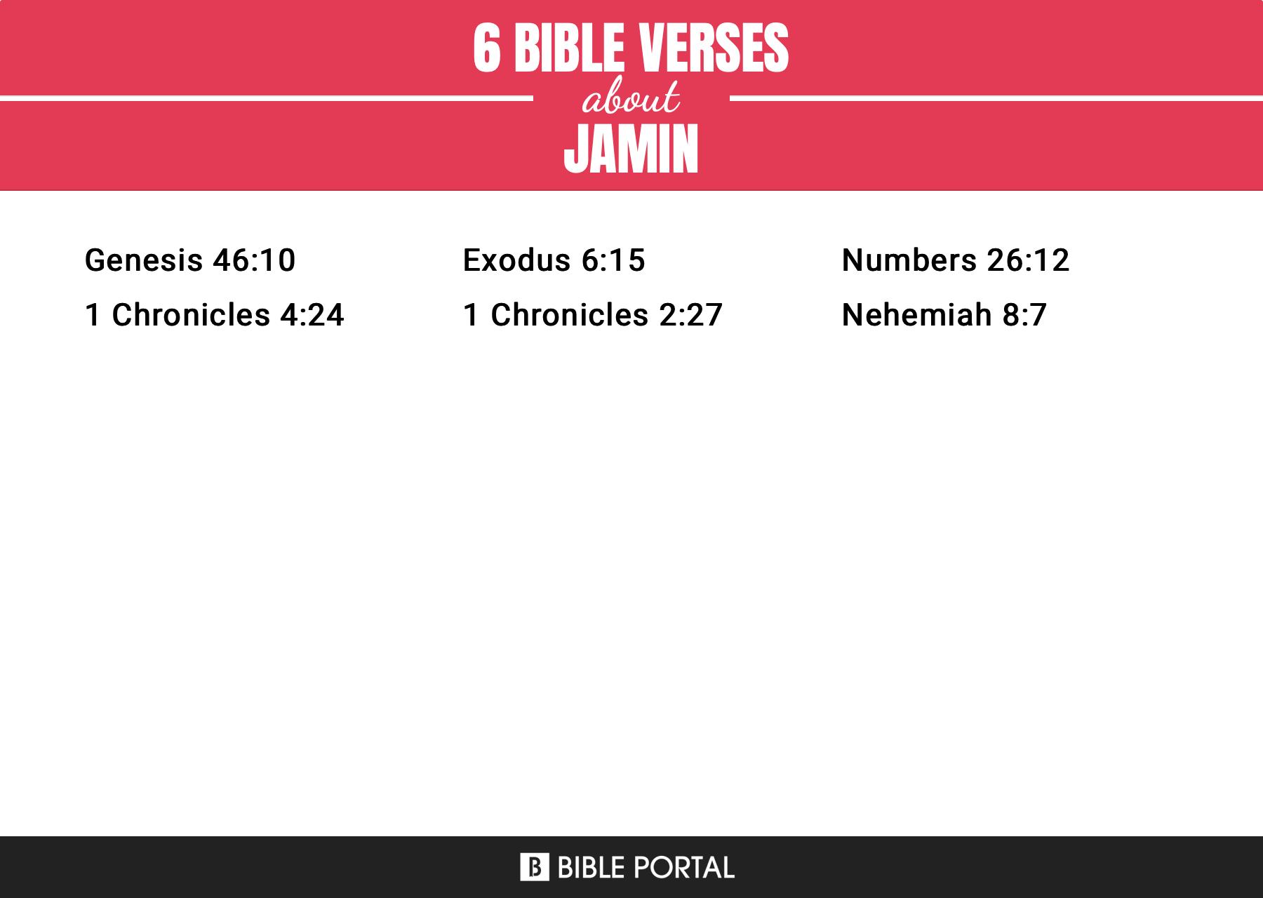 6 Bible Verses about Jamin