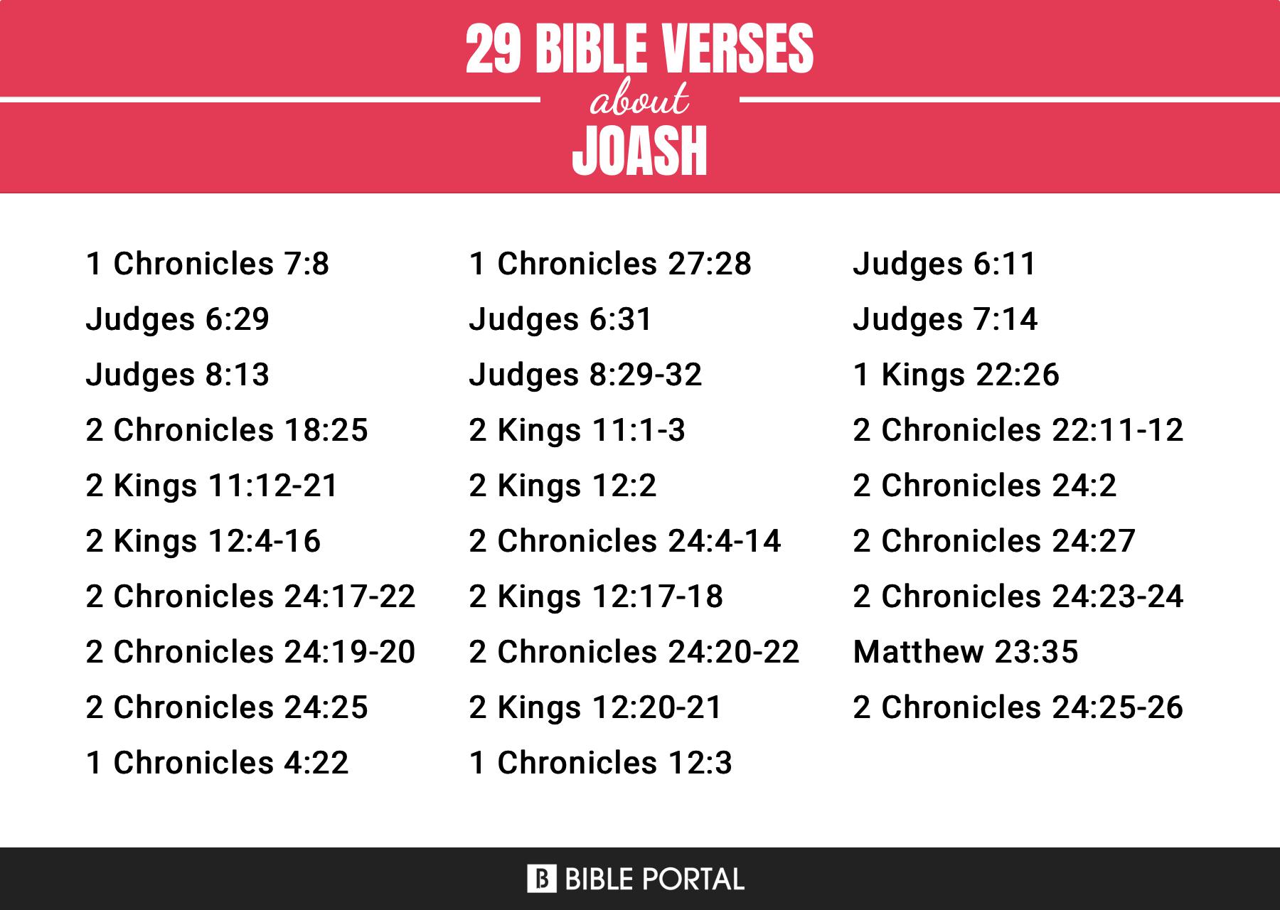 29 Bible Verses about Joash