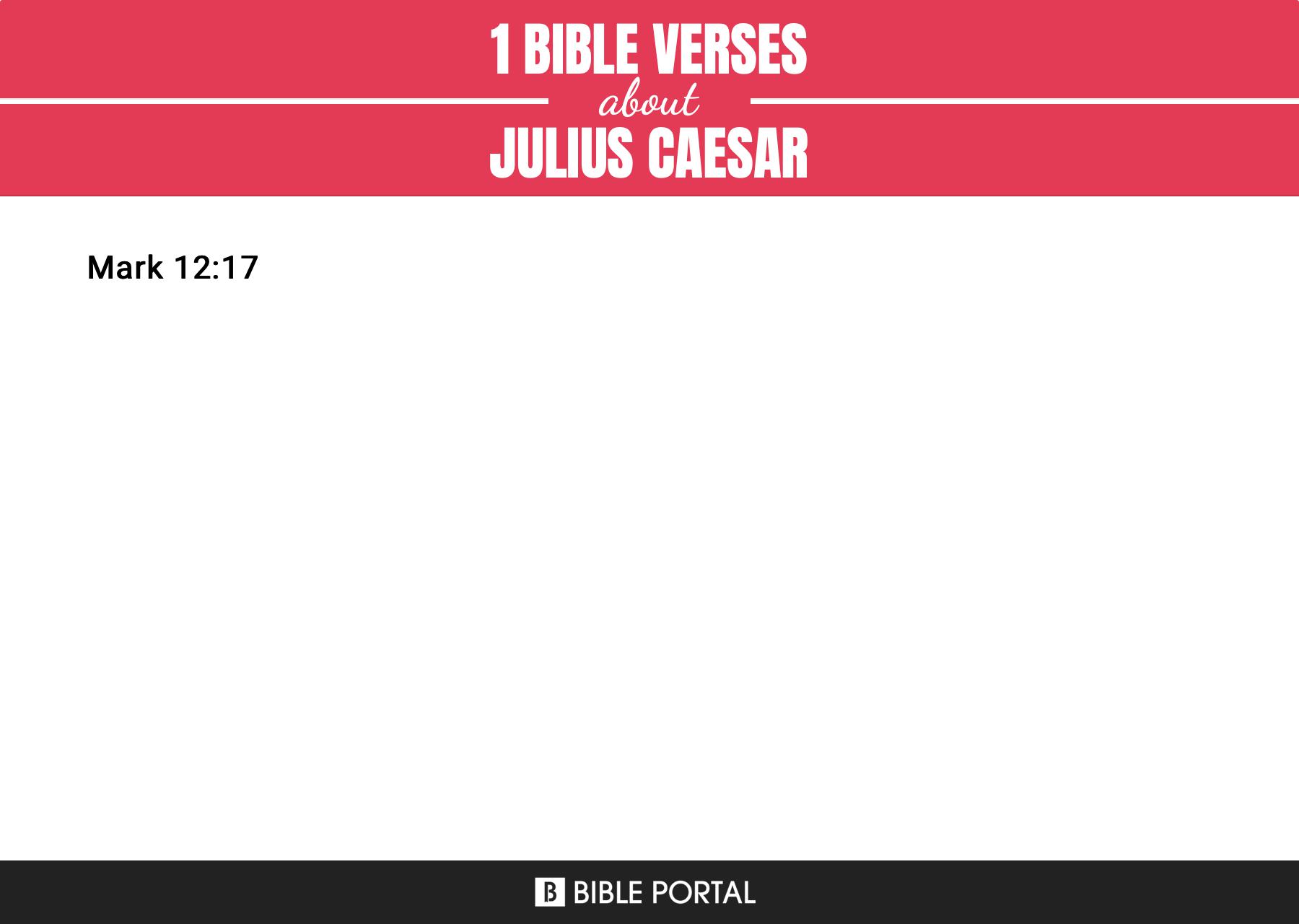 1 Bible Verses about Julius Caesar
