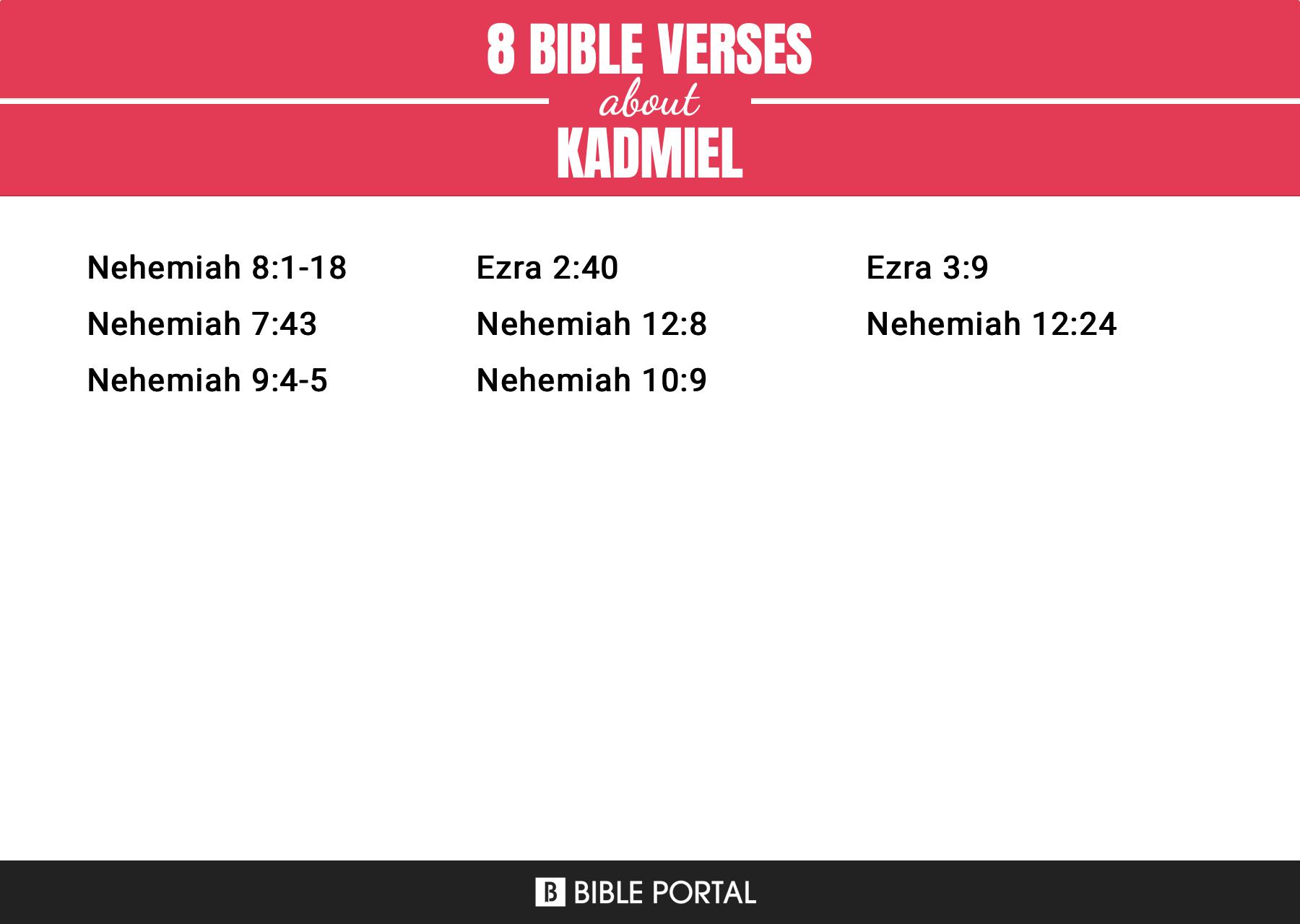 8 Bible Verses about Kadmiel?