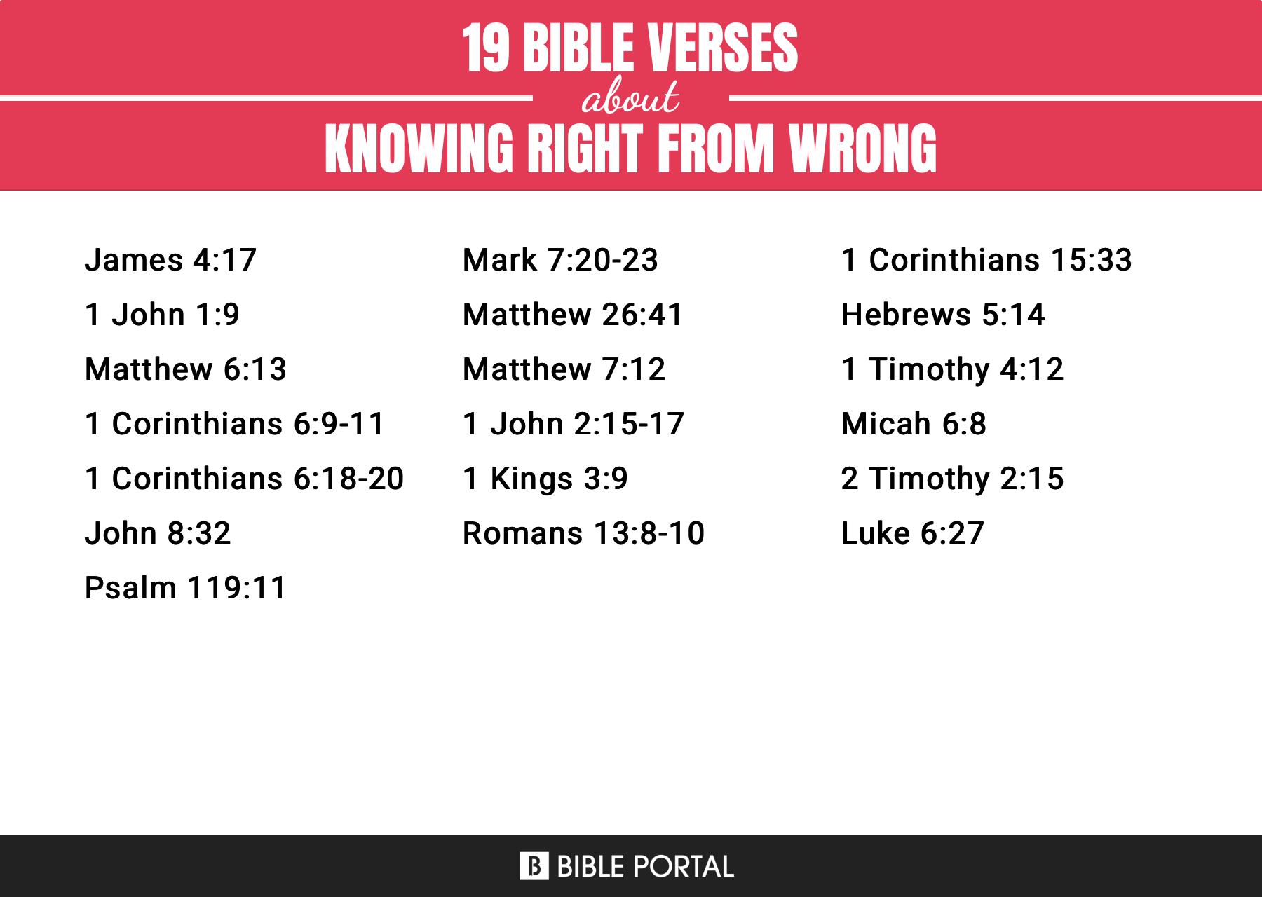 19 Bible Verses about Knowing Right From Wrong