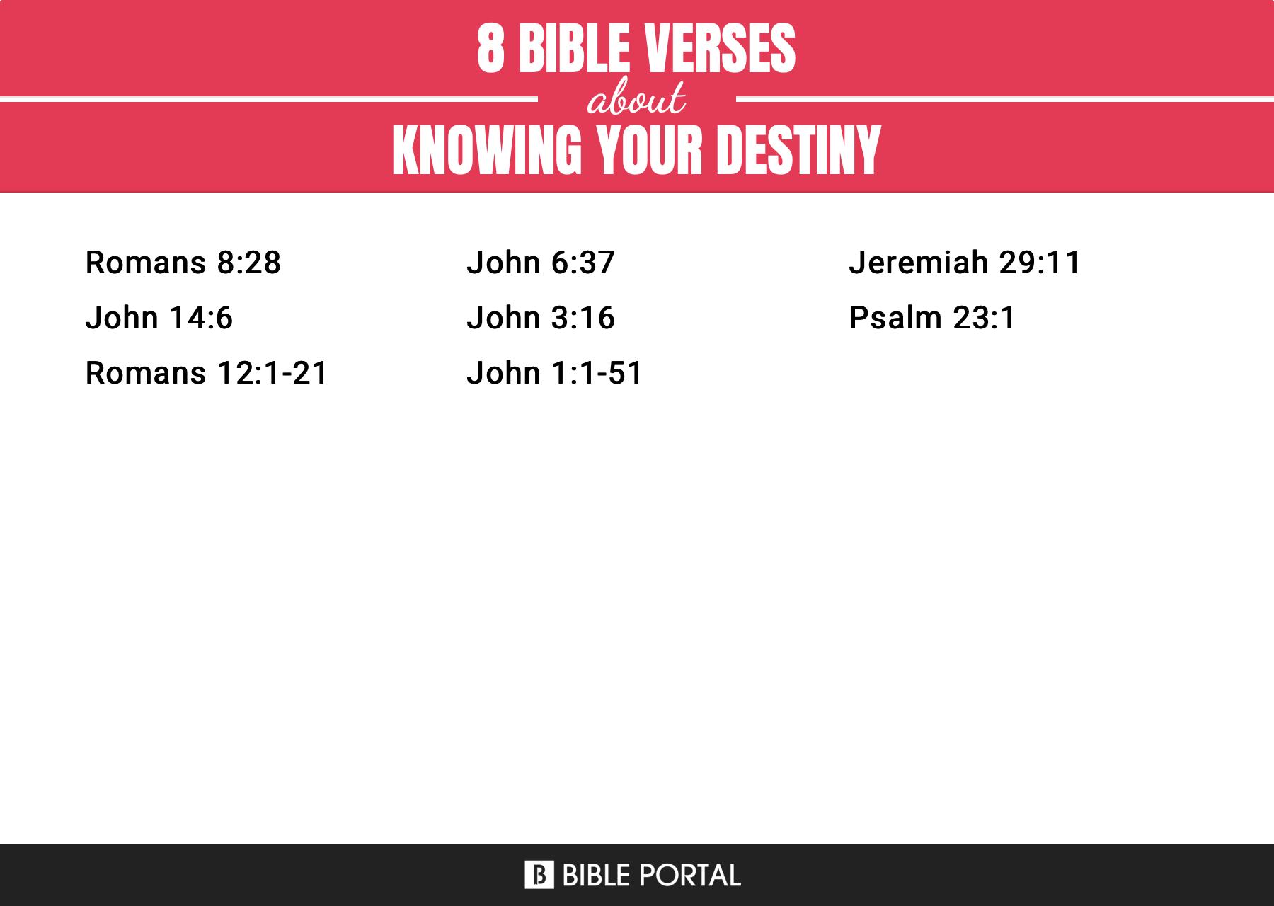 8 Bible Verses about Knowing Your Destiny?