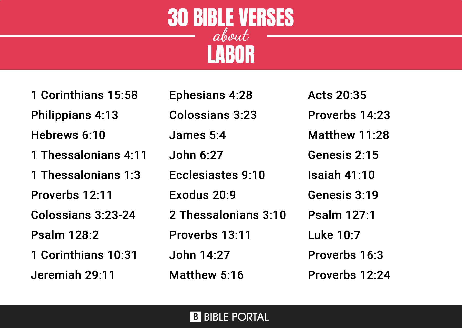181 Bible Verses about Labor