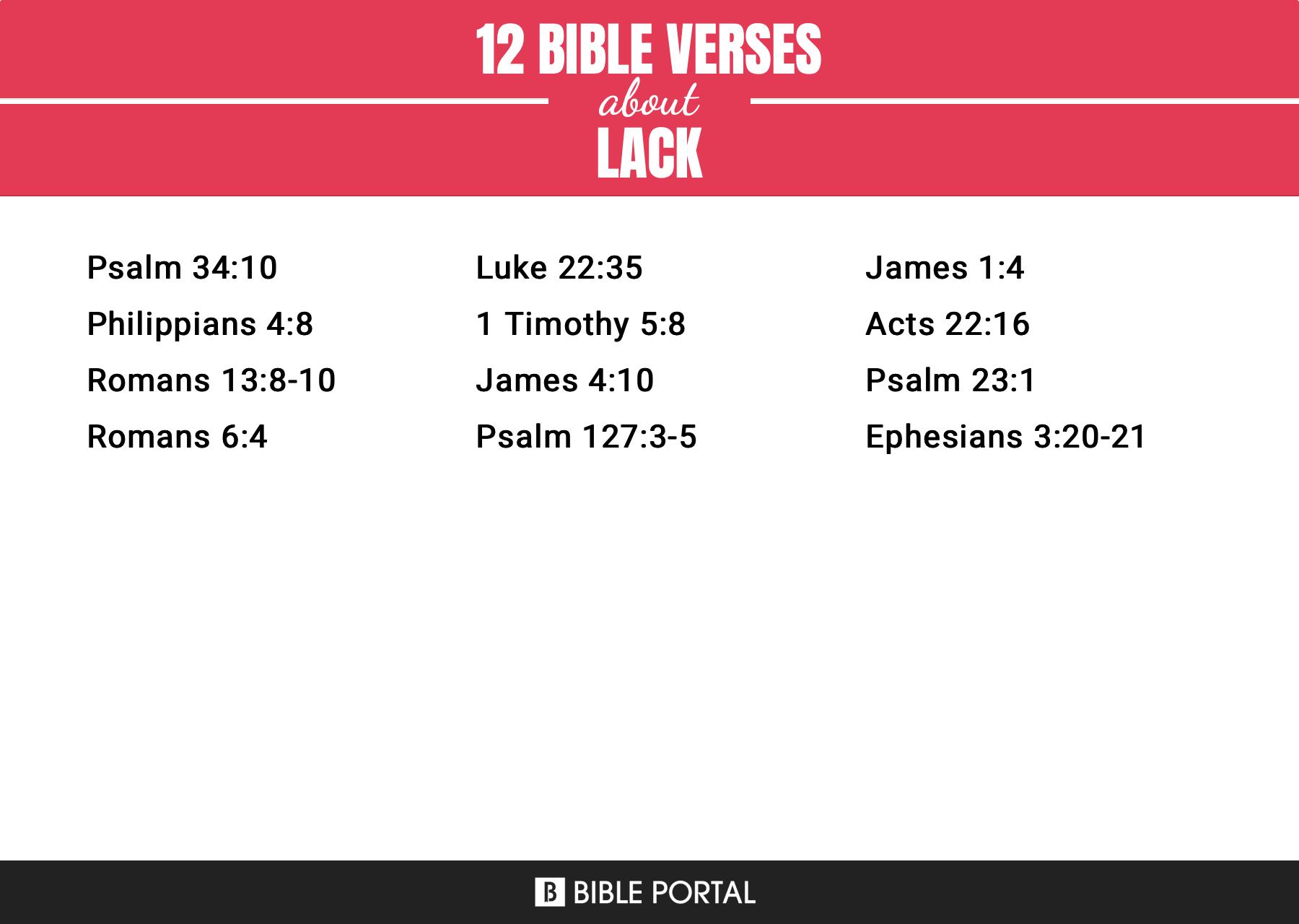 12 Bible Verses about Lack
