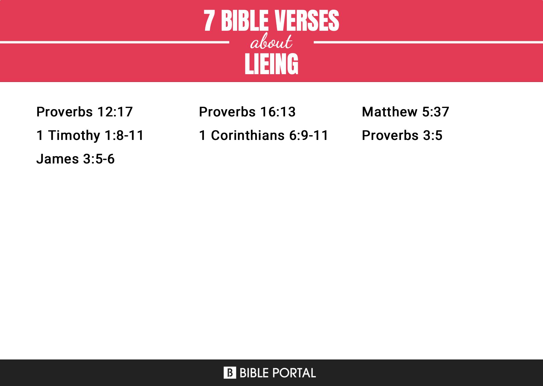 7 Bible Verses about Lieing