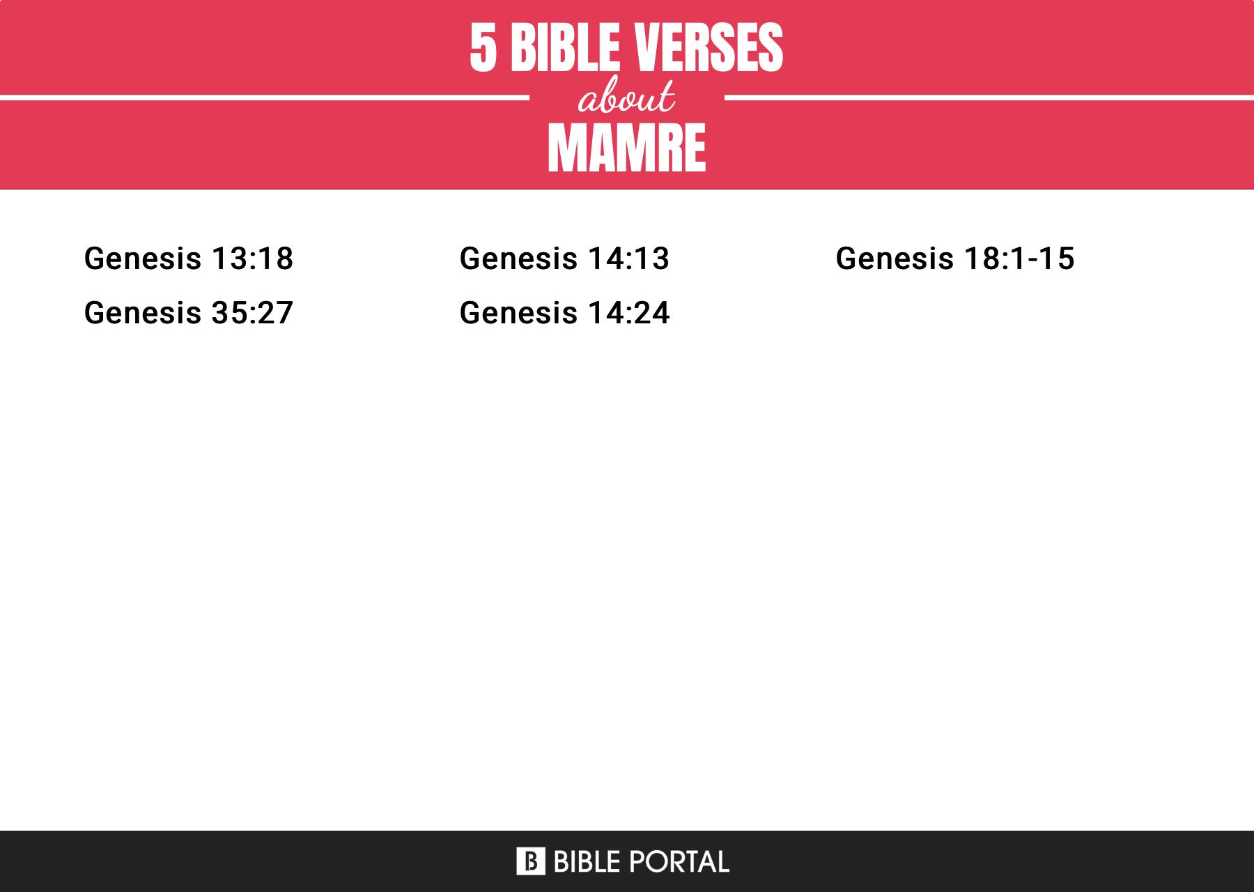 5 Bible Verses about Mamre