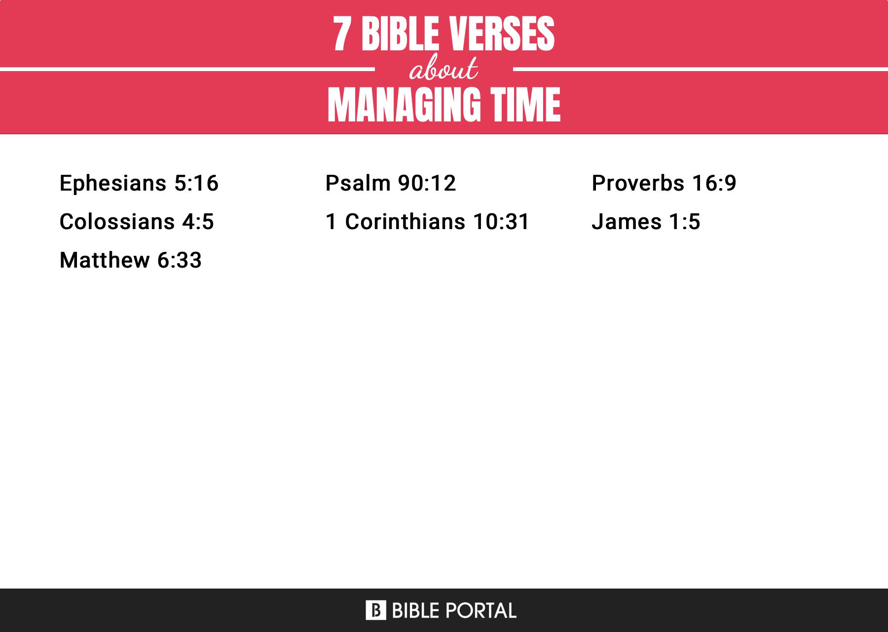 7 Bible Verses about Managing Time