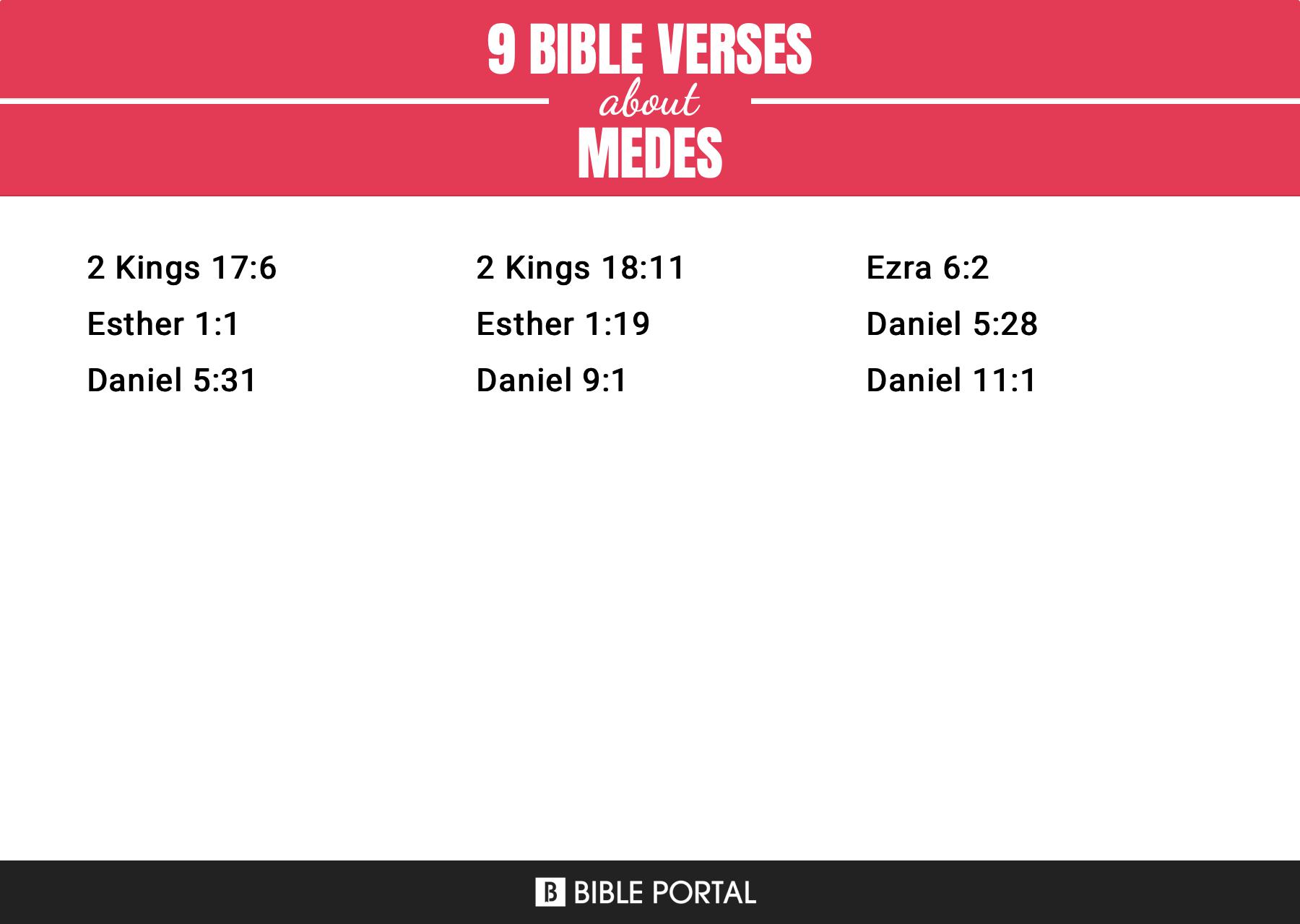 9 Bible Verses about Medes
