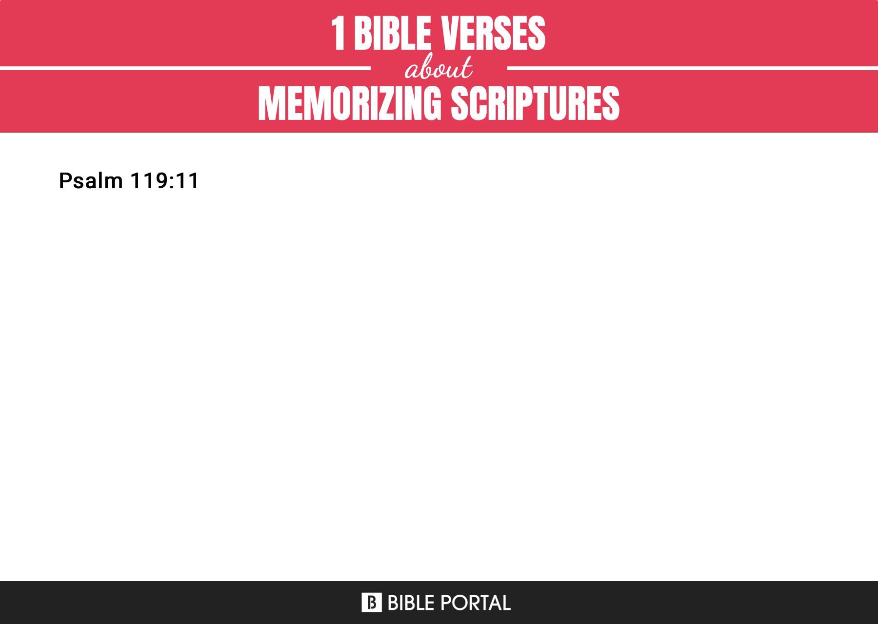 1 Bible Verses about Memorizing Scriptures?