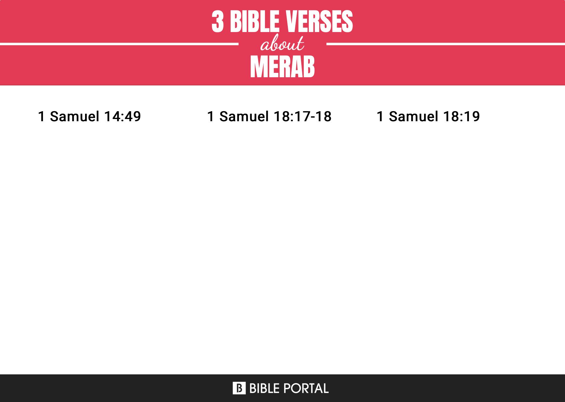 3 Bible Verses about Merab