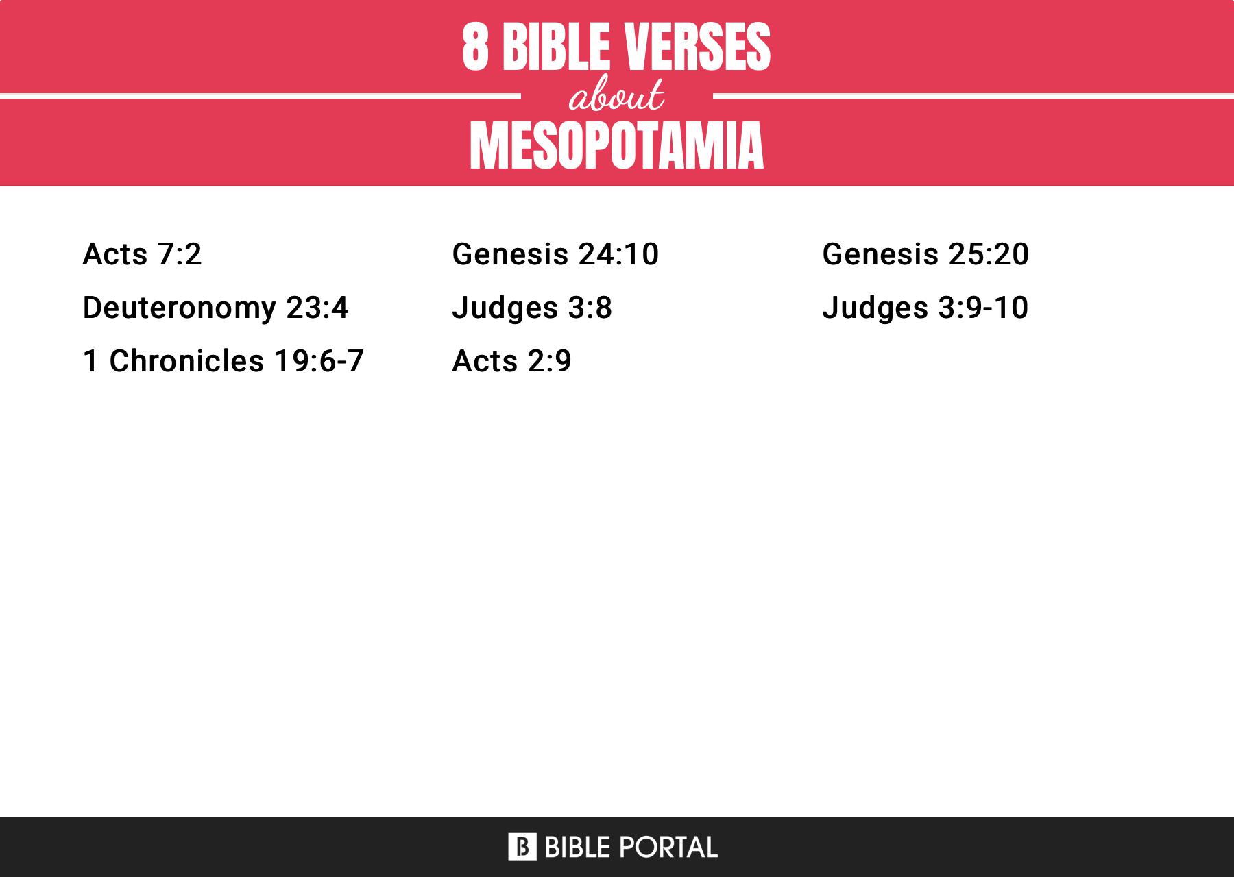 8 Bible Verses about Mesopotamia