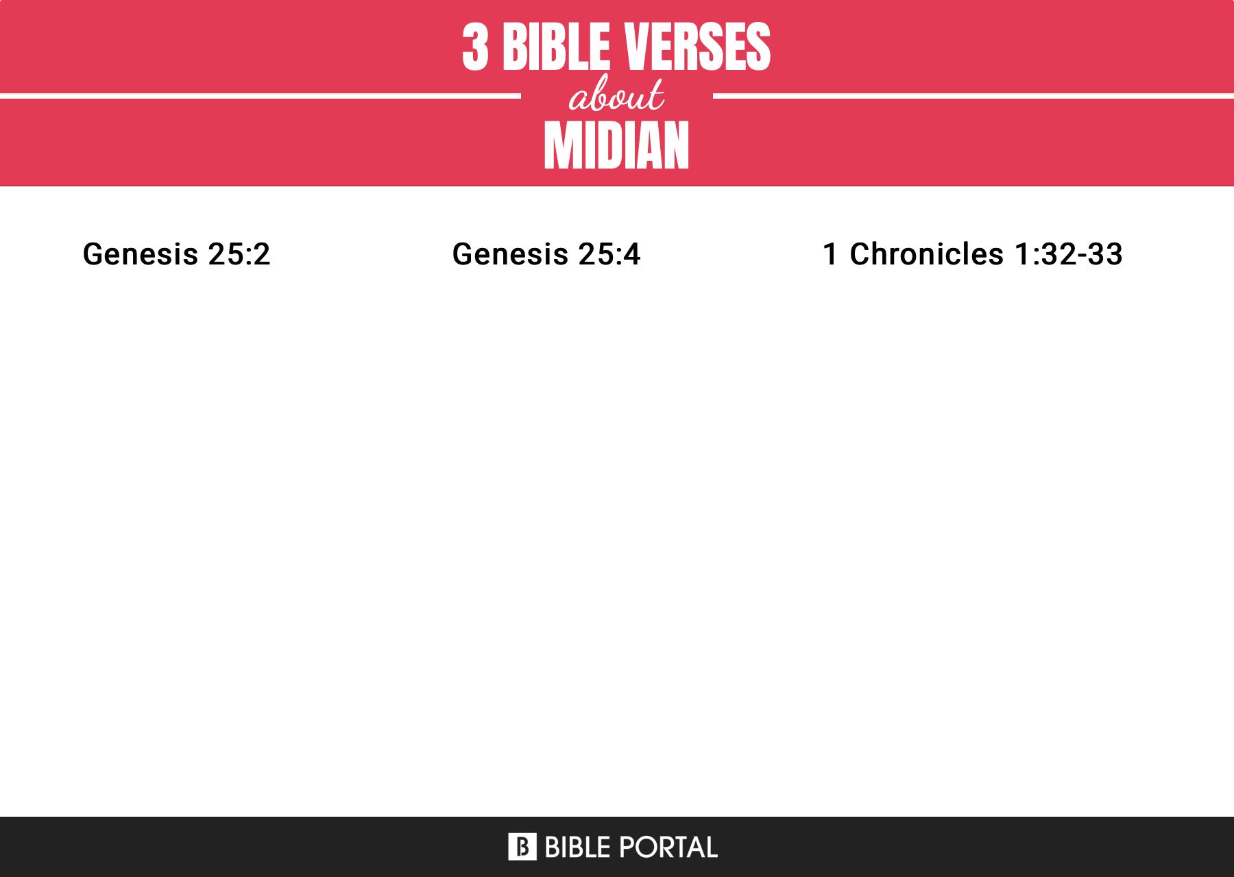 3 Bible Verses about Midian