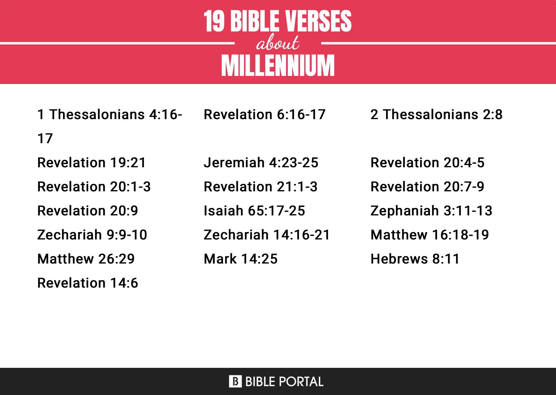 19 Bible Verses about Millennium