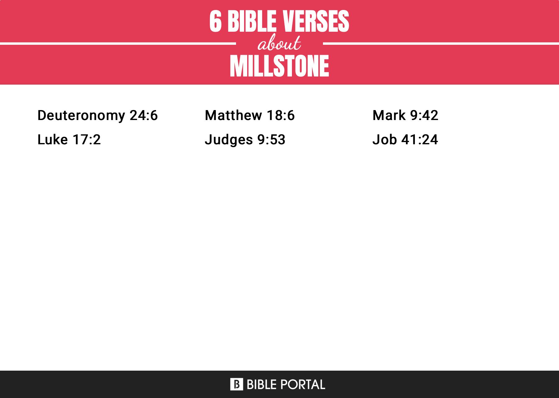 6 Bible Verses about Millstone