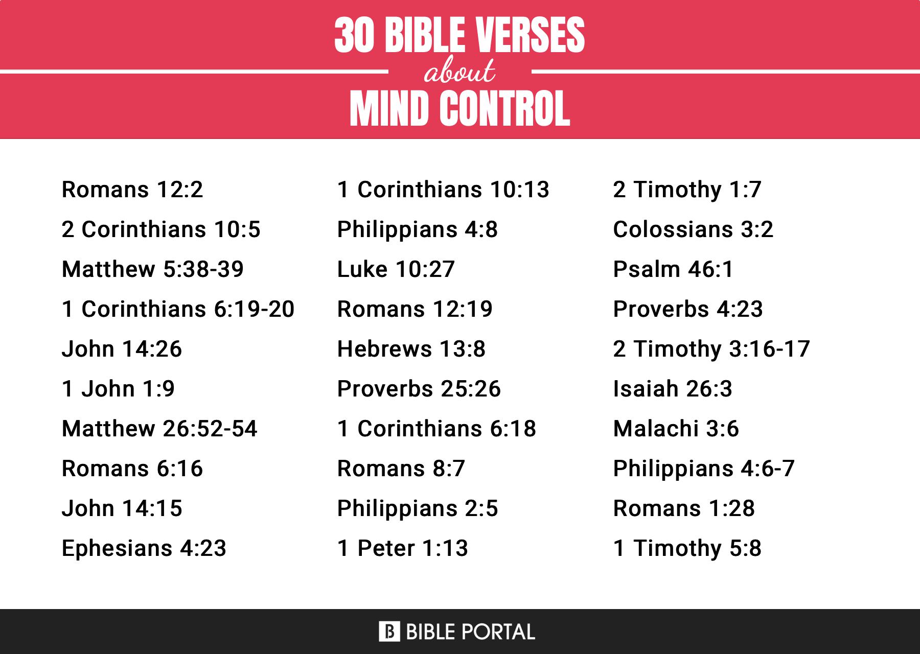 86 Bible Verses about Mind Control