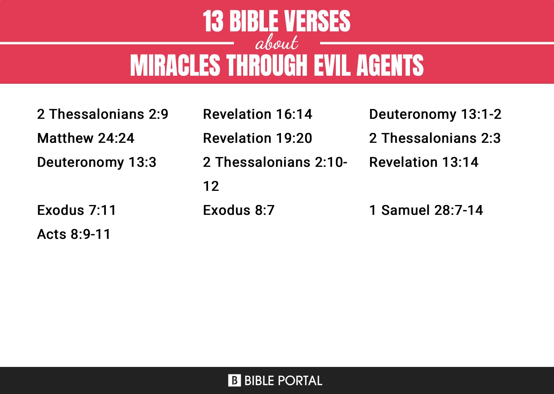 13 Bible Verses about Miracles Through Evil Agents