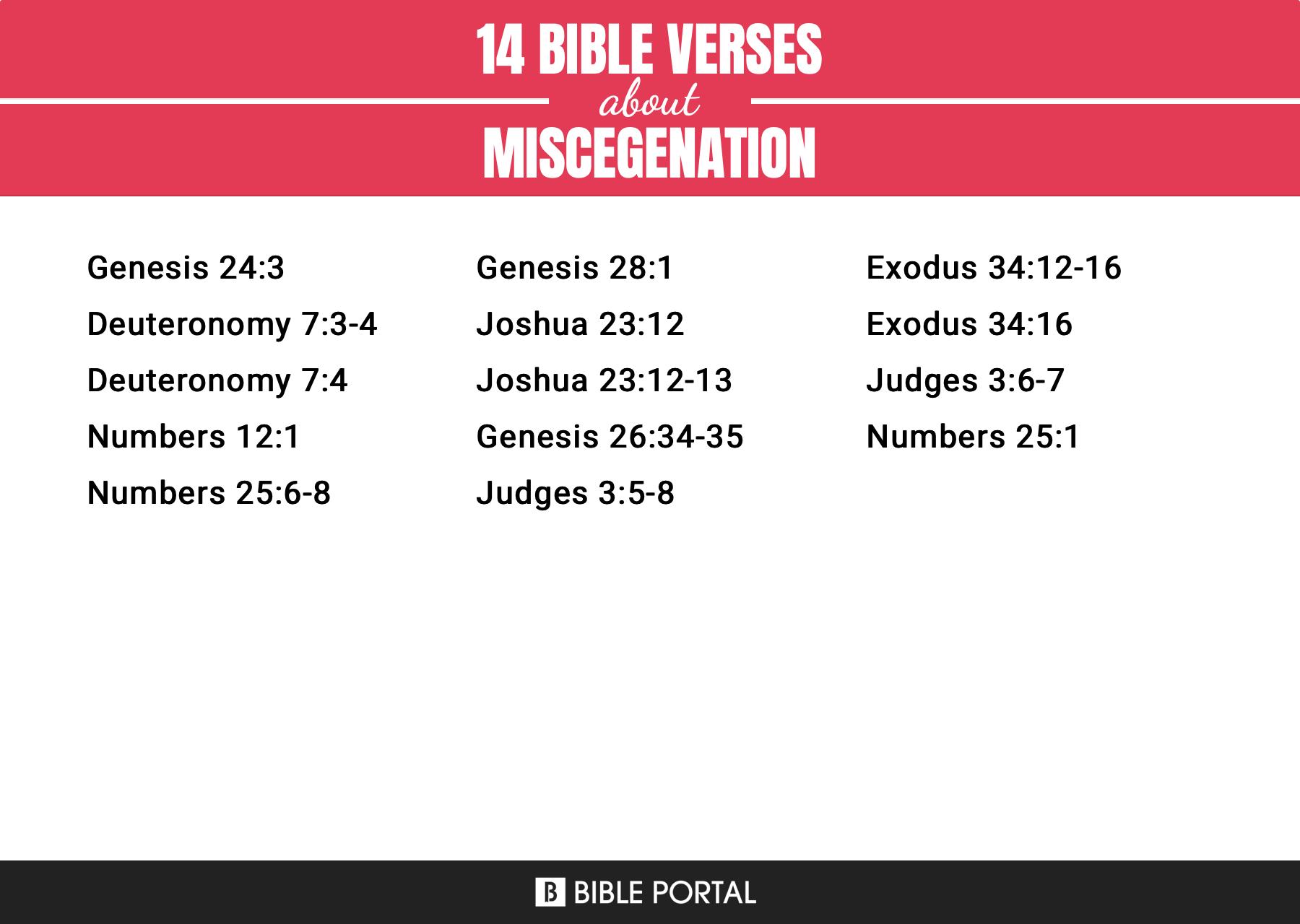 14 Bible Verses about Miscegenation