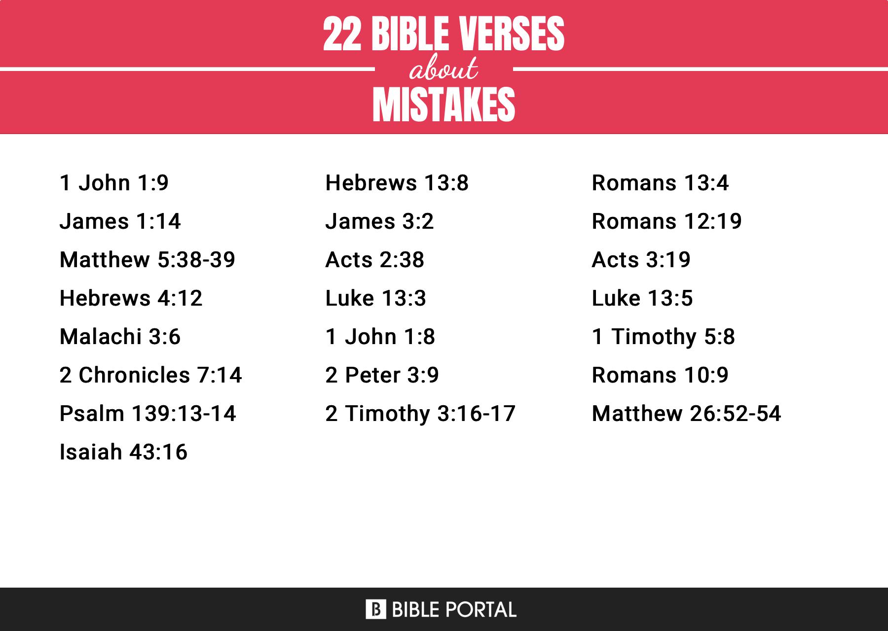 22 Bible Verses about Mistakes