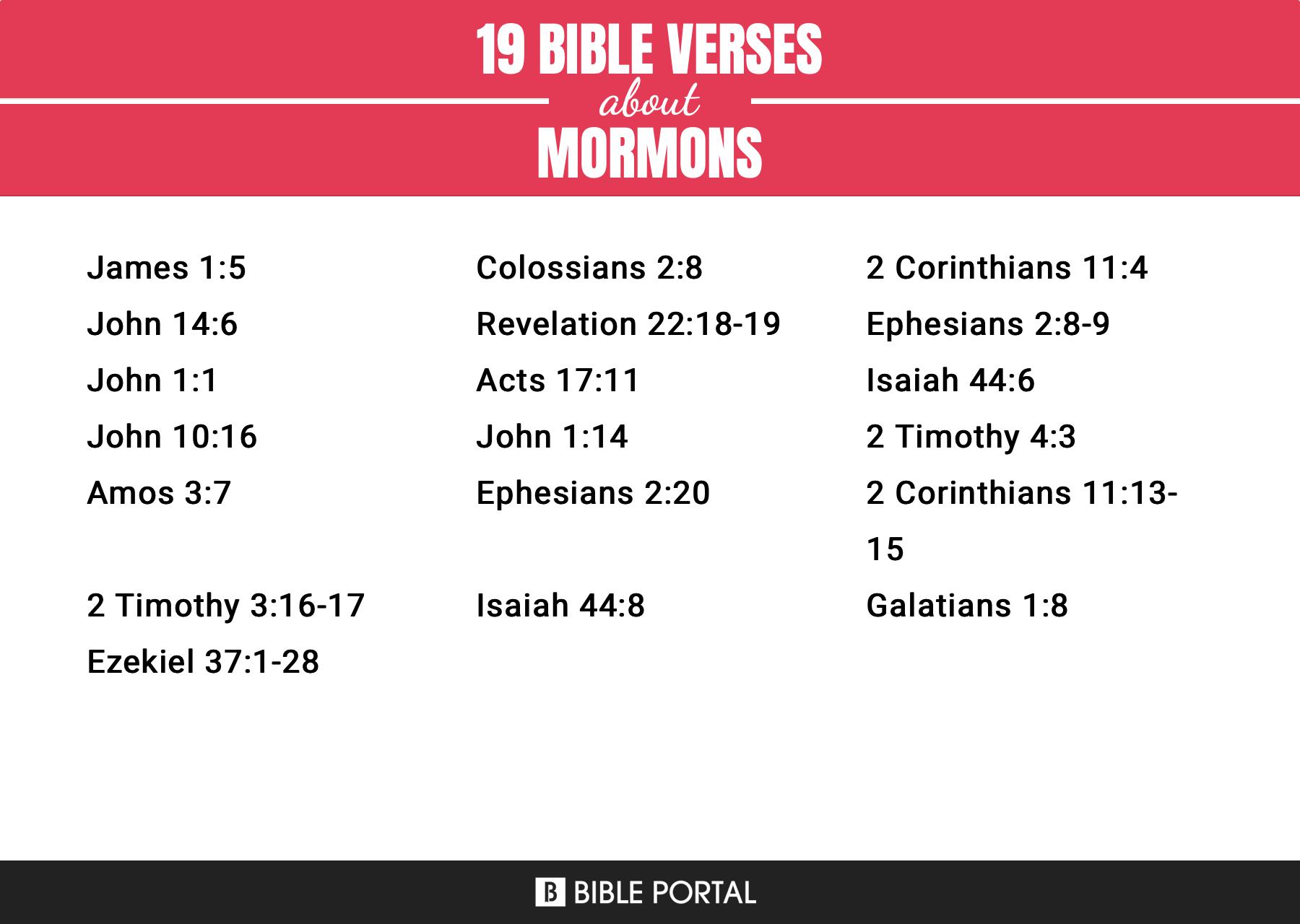 19 Bible Verses about Mormons