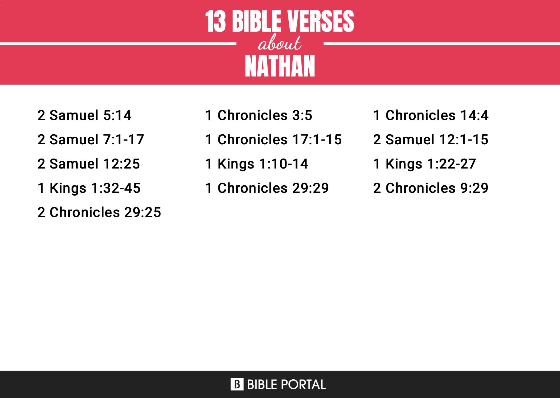13 Bible Verses about Nathan