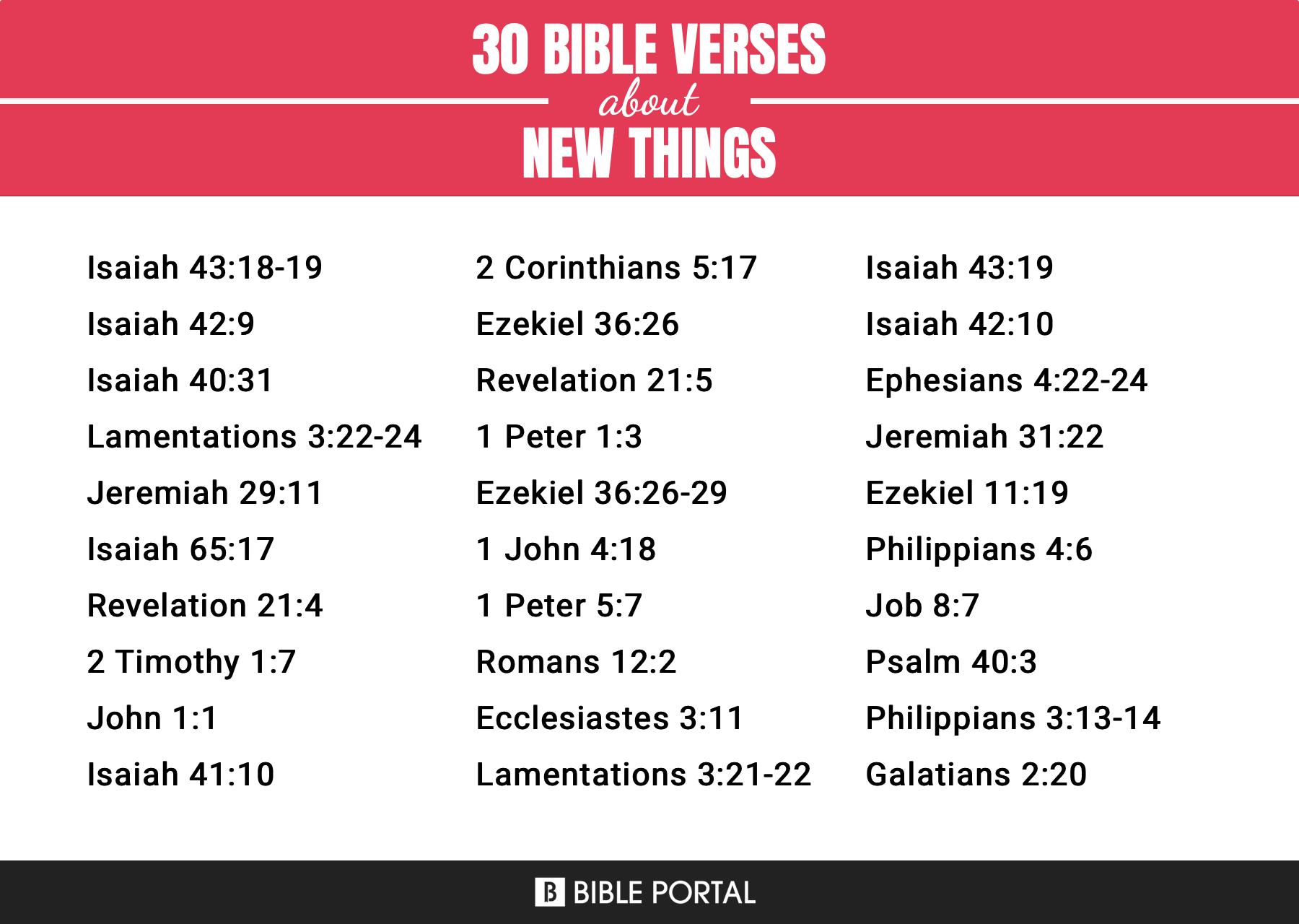 47 Bible Verses about New Things
