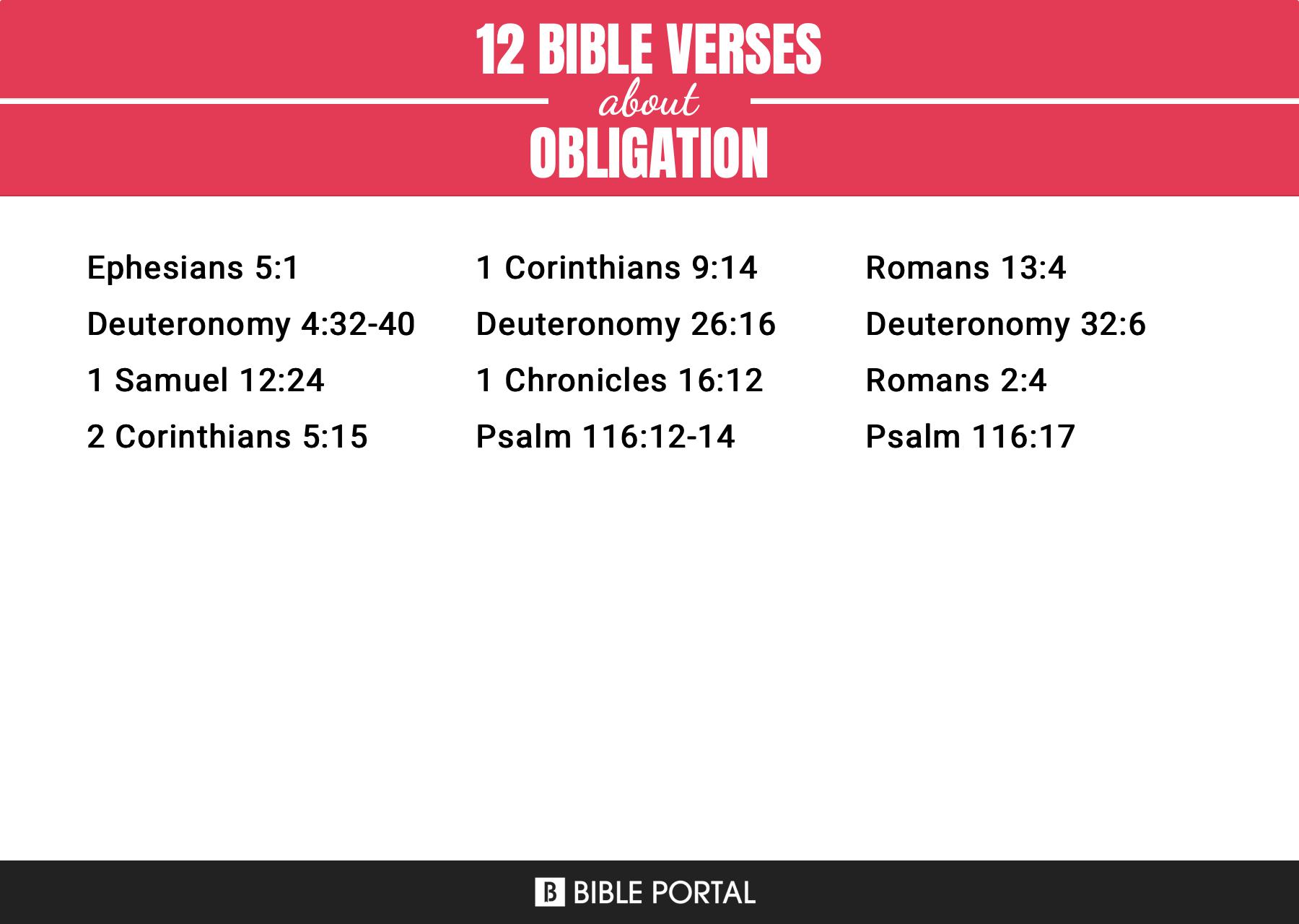 12 Bible Verses about Obligation