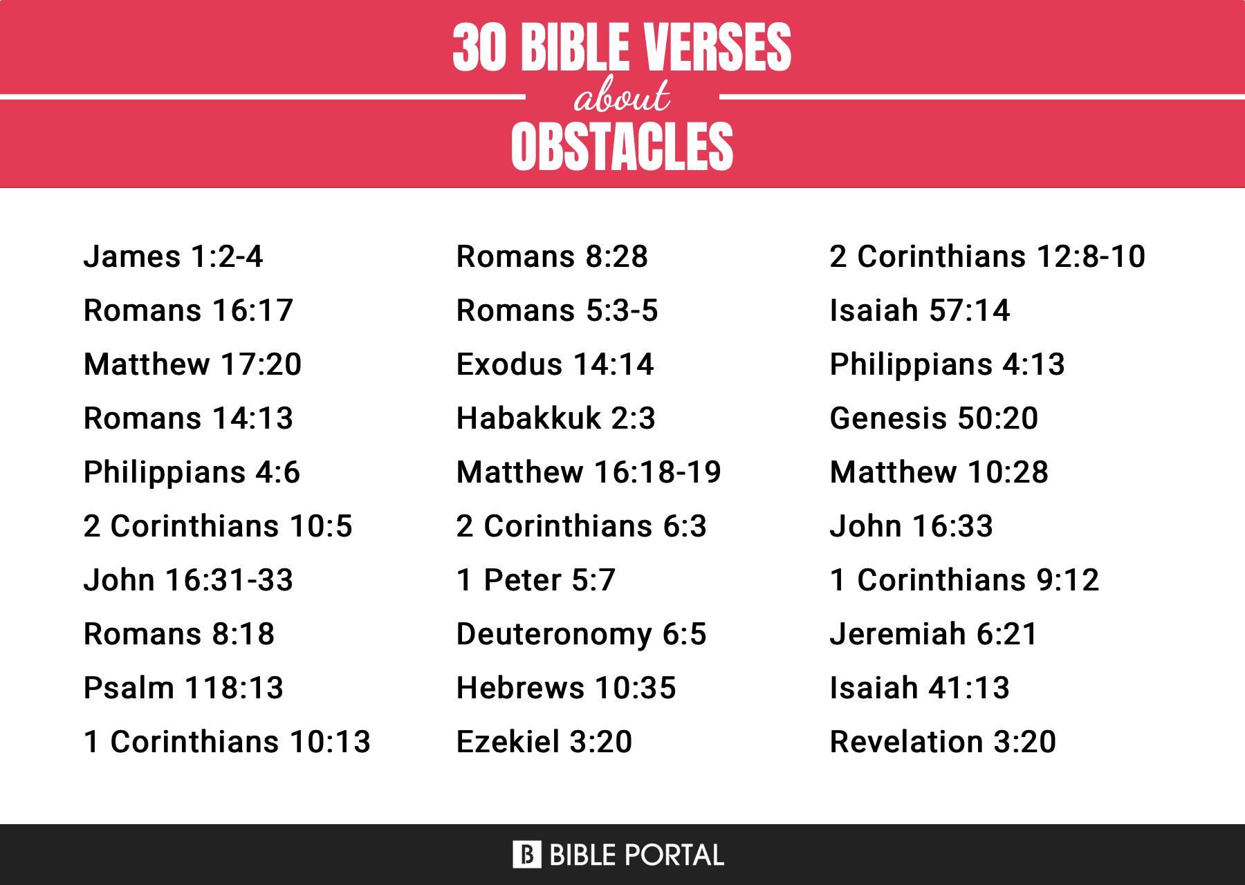 Obstacle Bible Quotes
