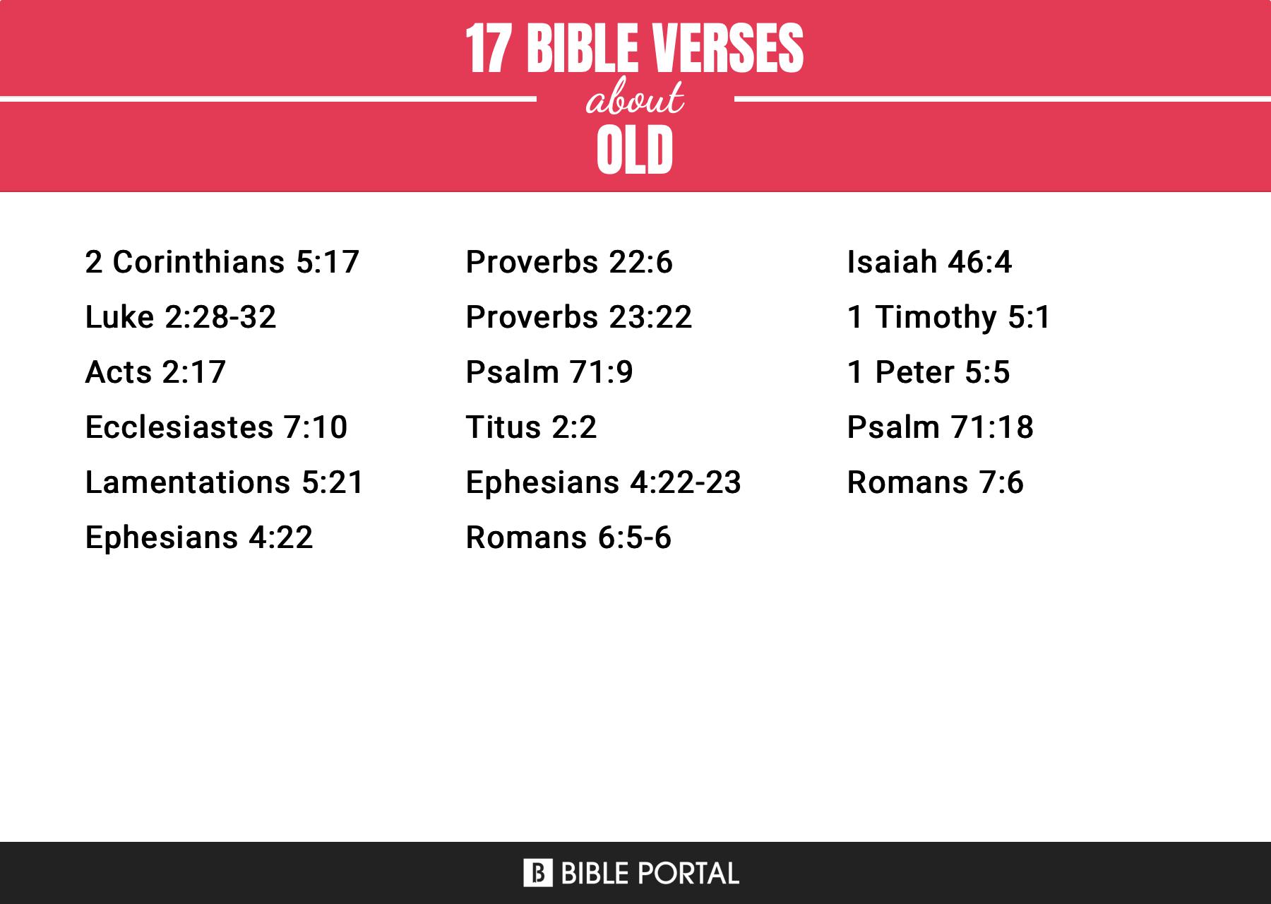 17 Bible Verses about Old