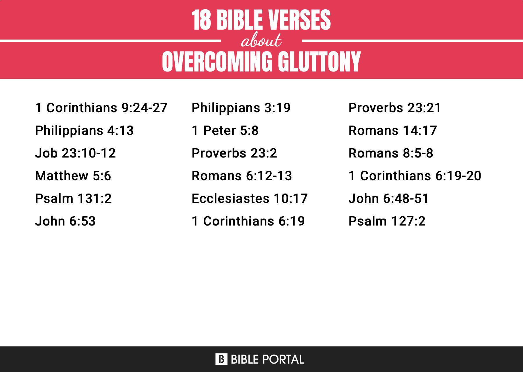 18 Bible Verses about Overcoming Gluttony