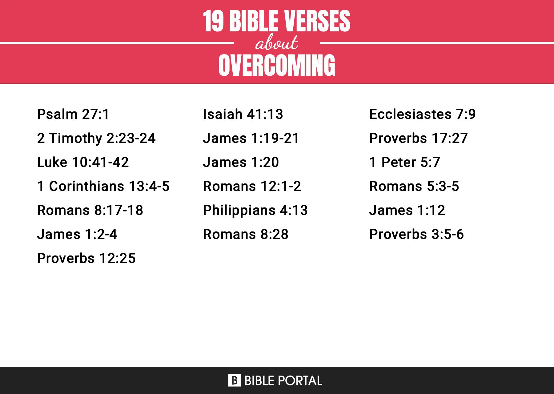 46 Bible Verses about Overcoming