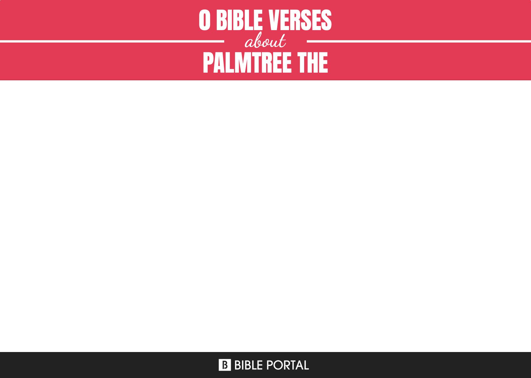 What Is Palm Tree In The Bible at Ramon Li blog