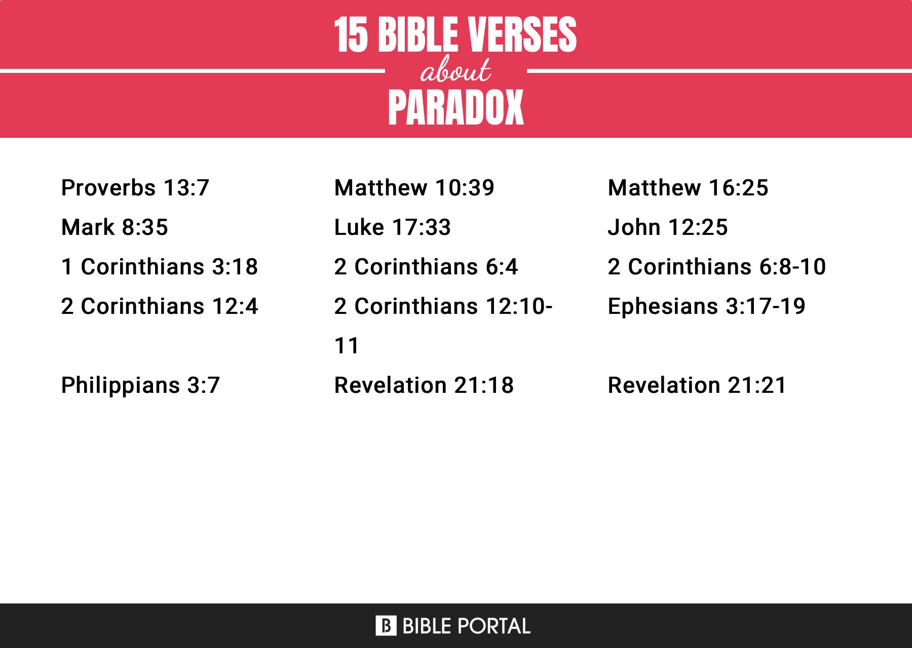 15 Bible Verses about Paradox