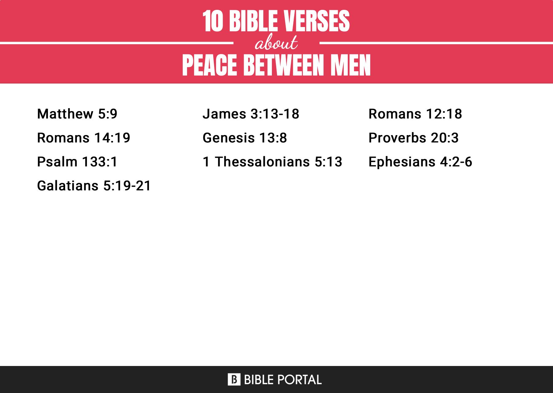 10 Bible Verses about Peace Between Men