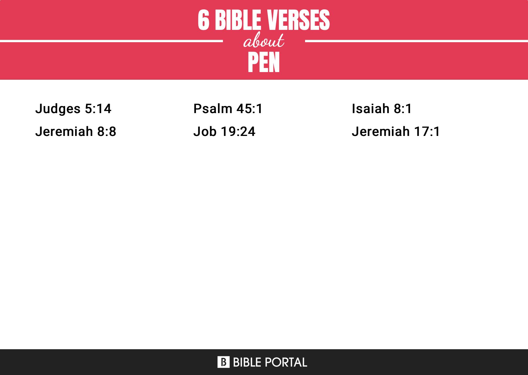 6 Bible Verses about Pen