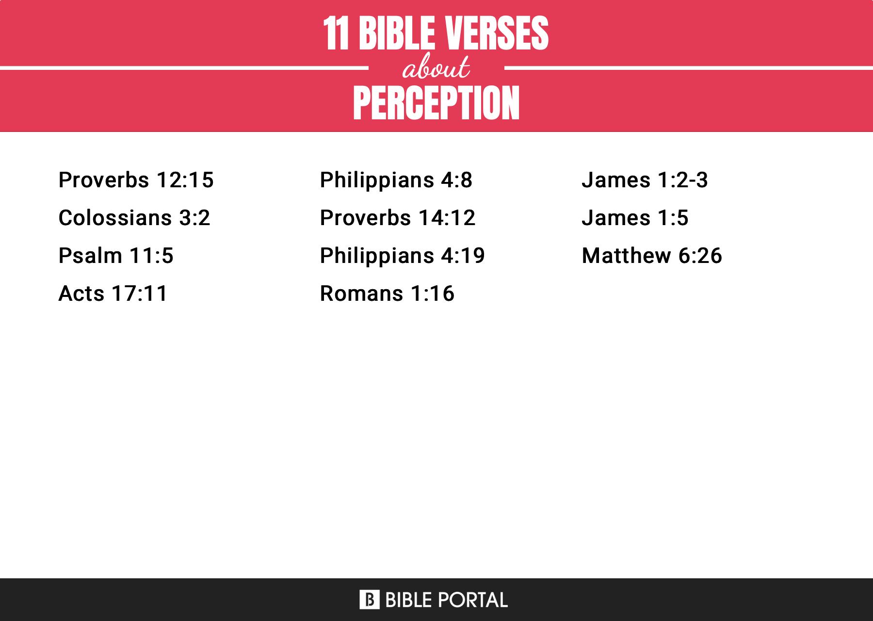 11 Bible Verses about Perception