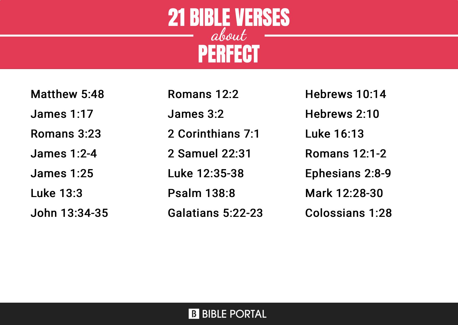21 Bible Verses about Perfect