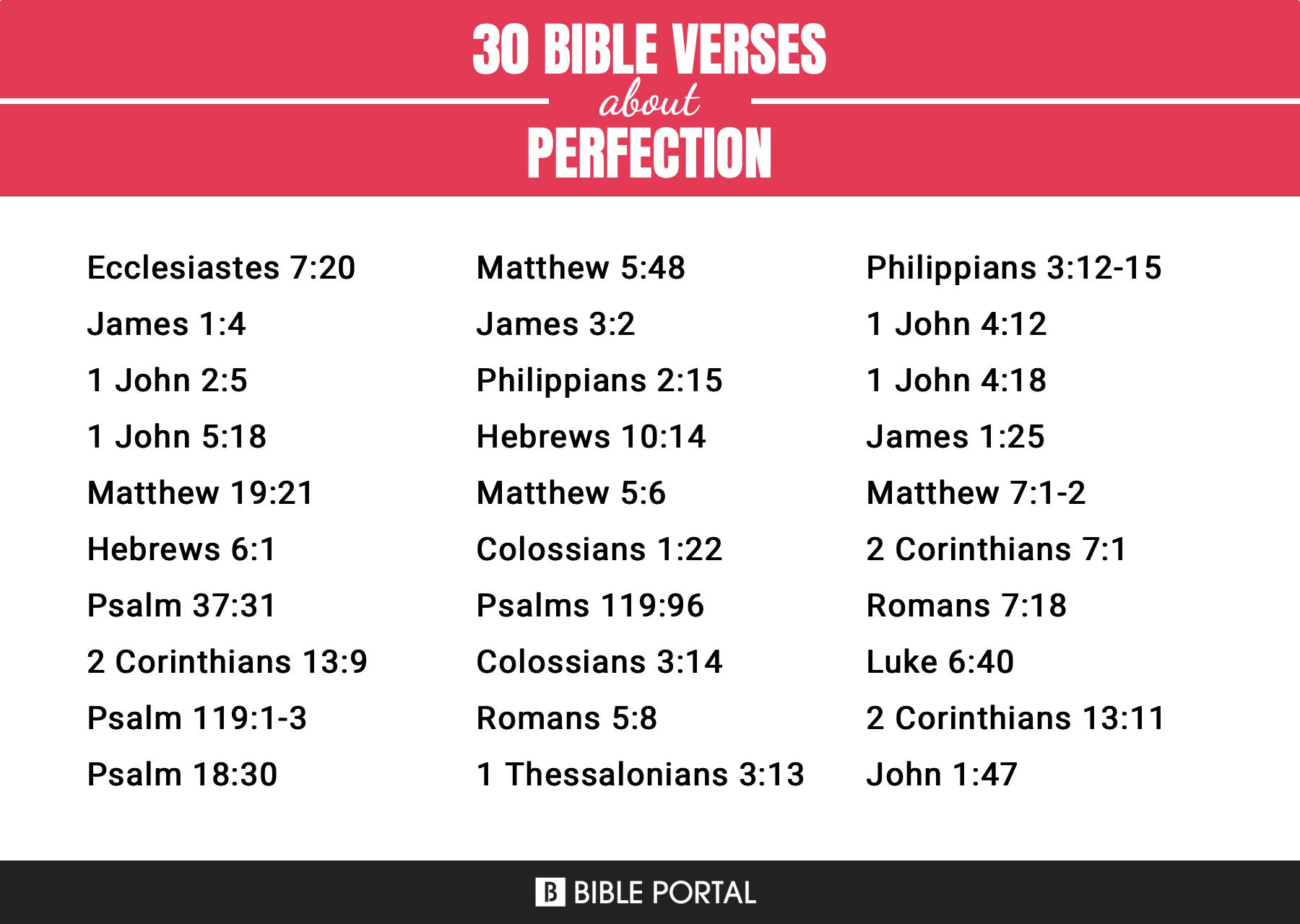 123 Bible Verses about Perfection