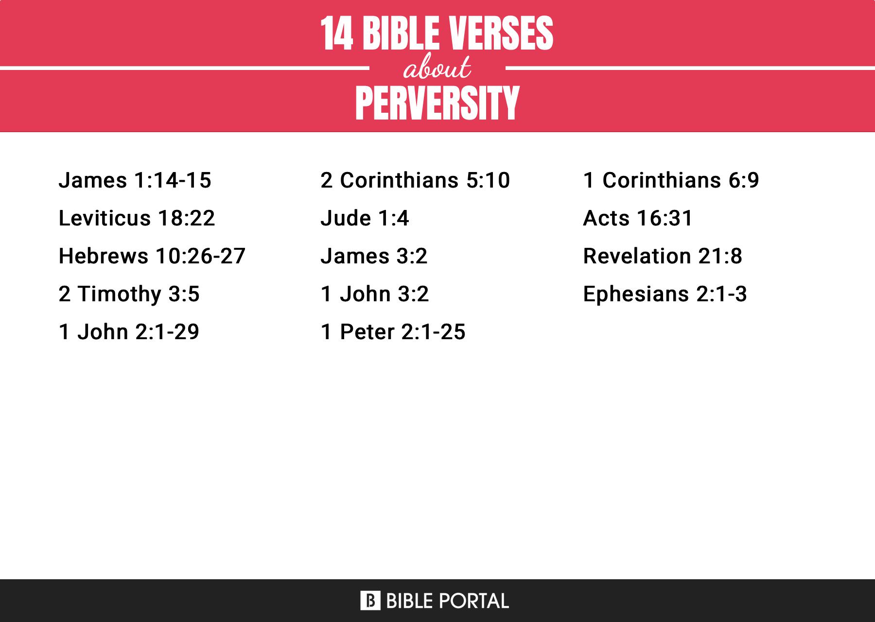 14 Bible Verses about Perversity