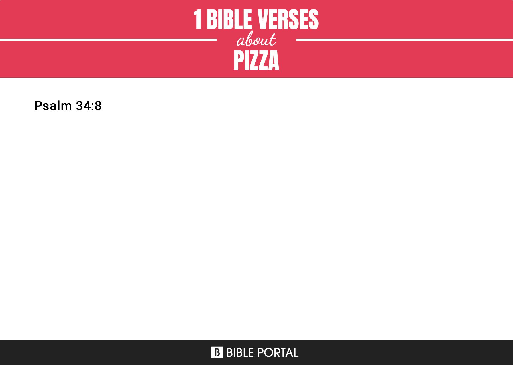 1 Bible Verses about Pizza
