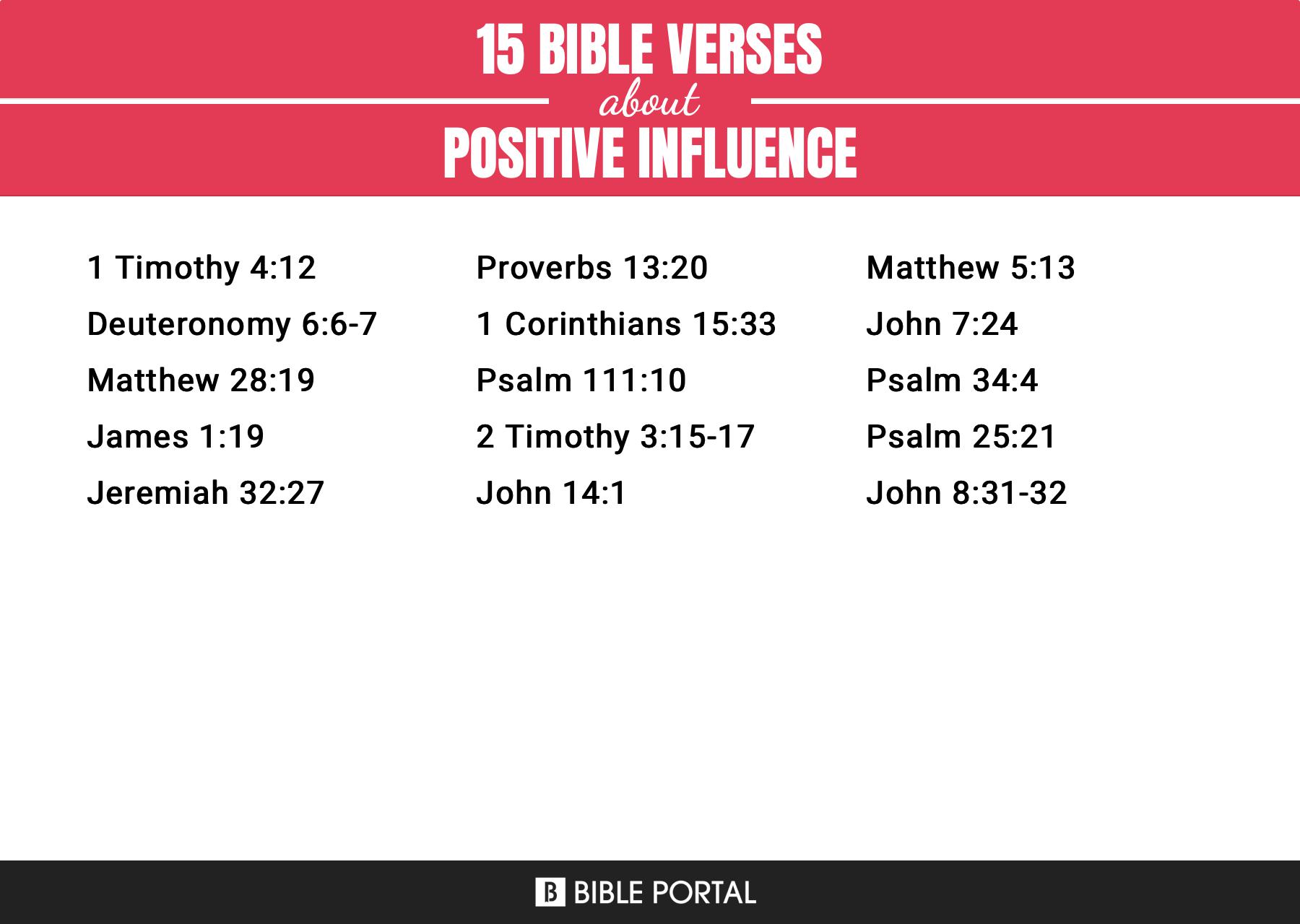 14 Bible Verses about Positive Influence