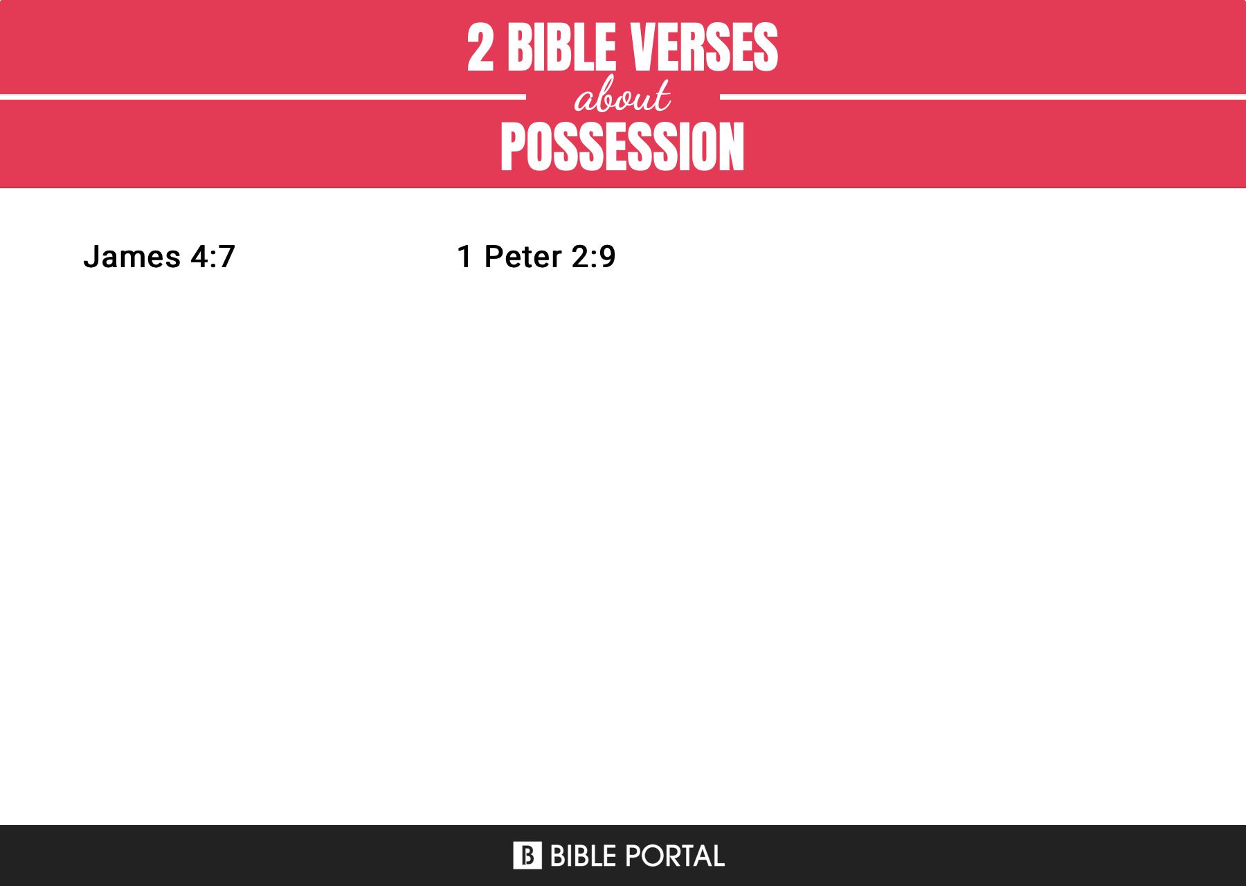 2 Bible Verses about Possession