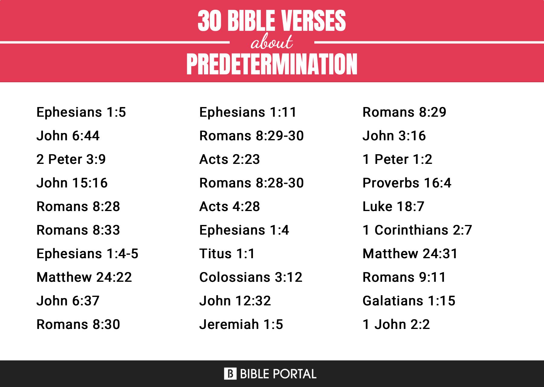 120 Bible Verses about Predetermination