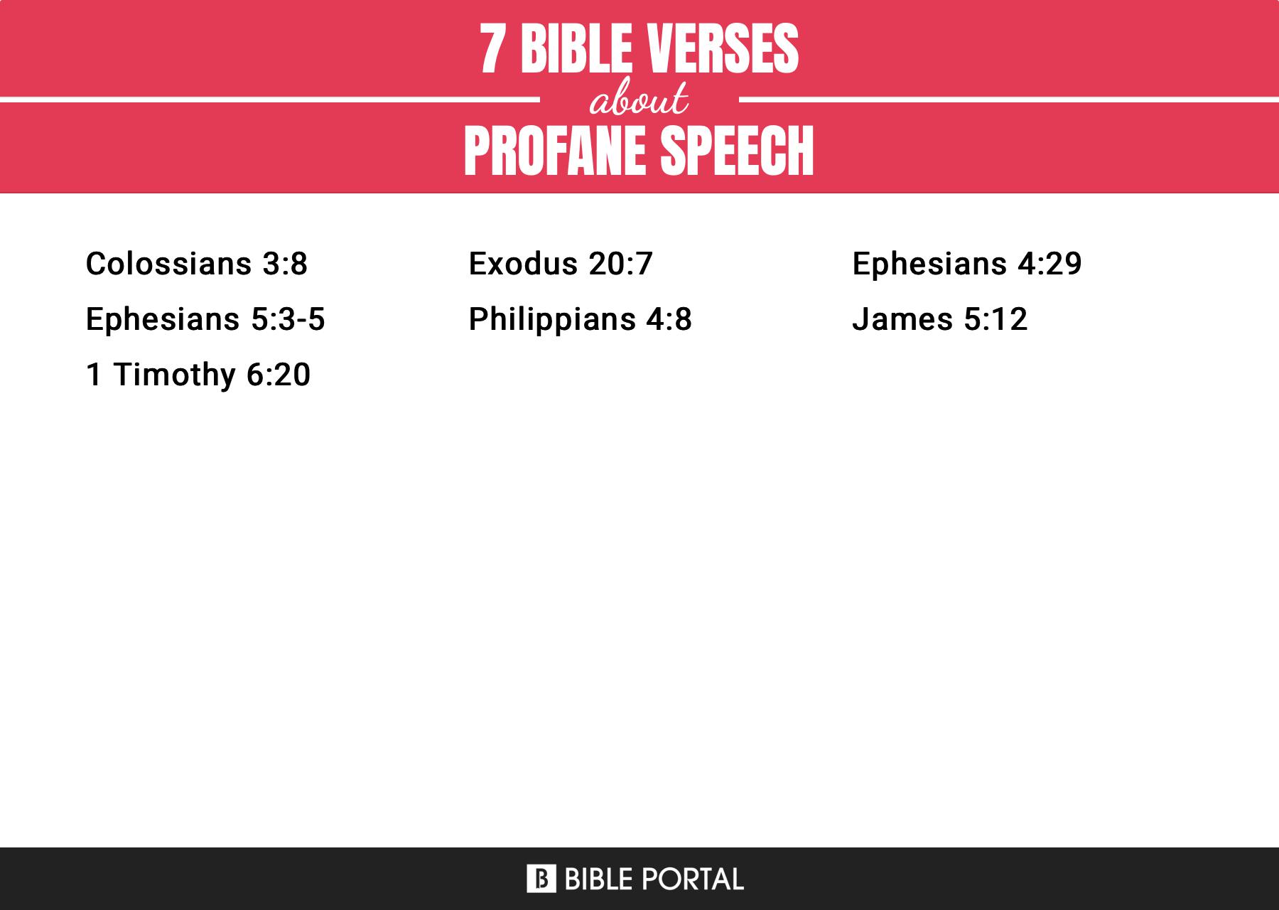 7 Bible Verses about Profane Speech?