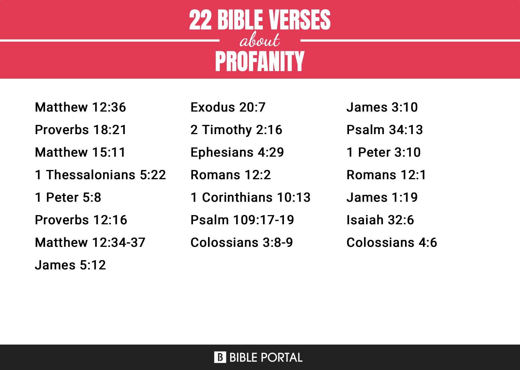 22 Bible Verses about Profanity