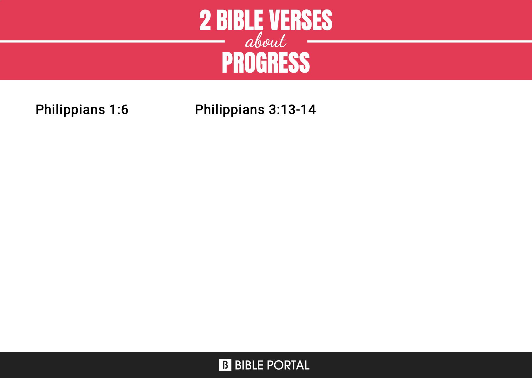 2 Bible Verses about Progress